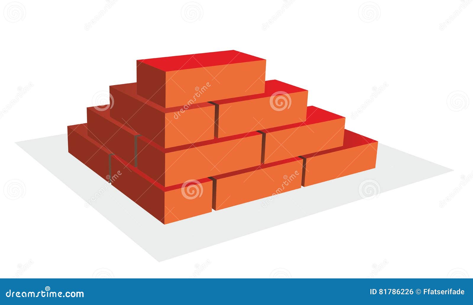 Bricks forming corner stock illustration. Illustration of symbol - 81786226