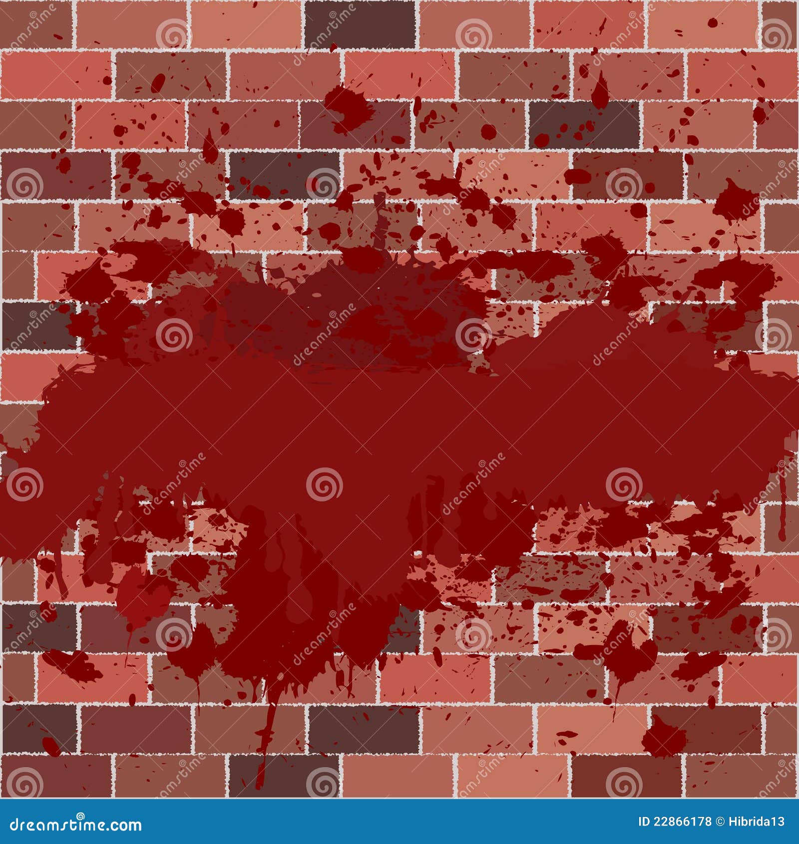 Bricks full of blood stock vector. Illustration of dirty - 22866178