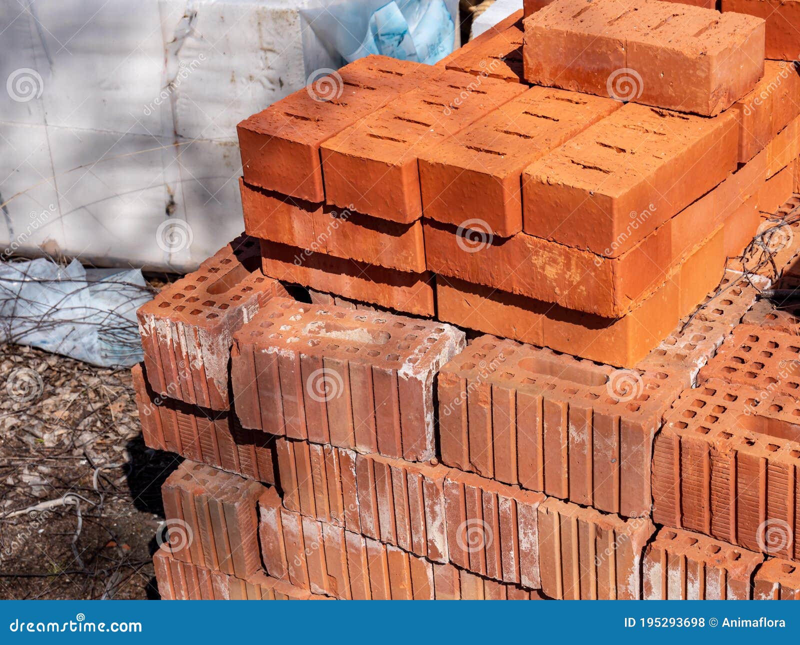 Bricks for House Building Industry Stock Photo - Image of site ...