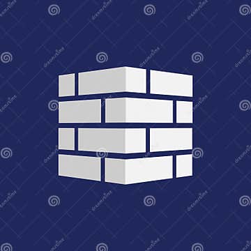 Bricks Icon. Bricks Logo. Isolated on Background. Vector Illustration ...