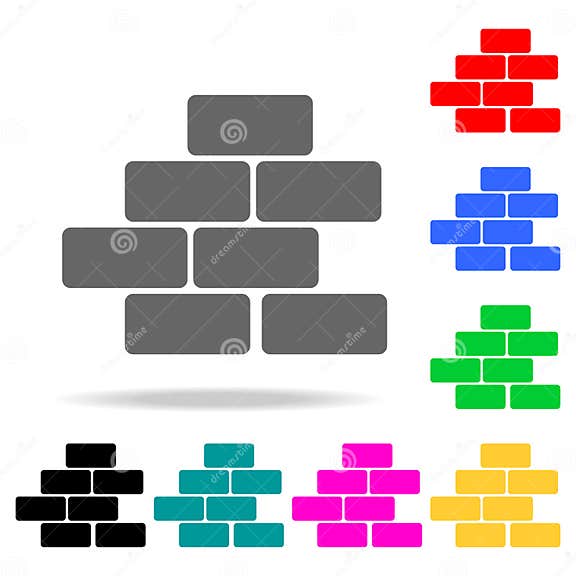 Bricks Icon. Elements in Multi Colored Icons for Mobile Concept and Web ...