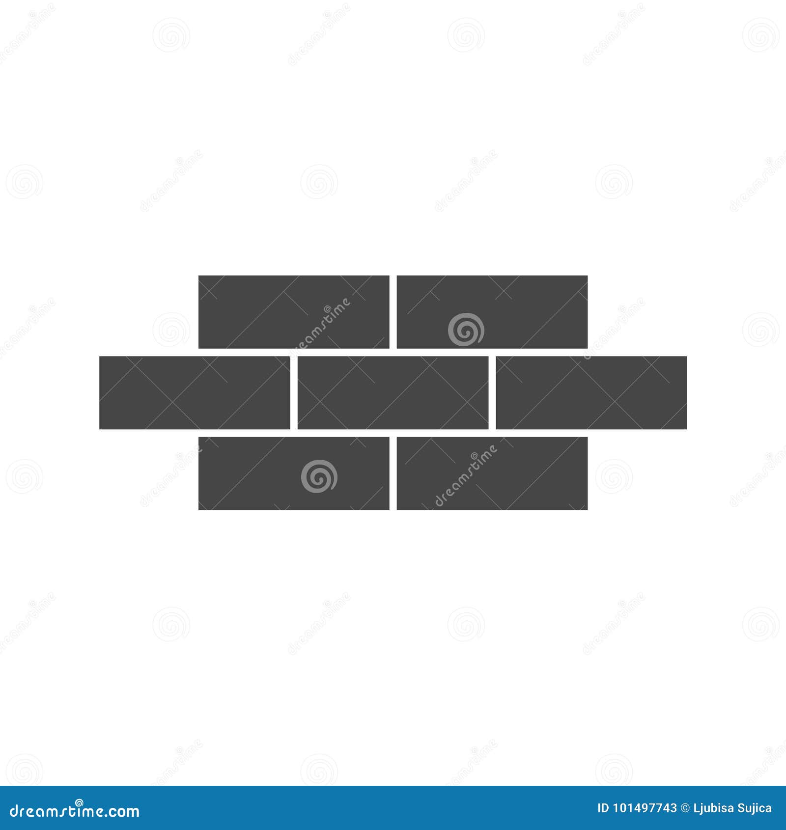 Bricks icon stock vector. Illustration of design, concept - 101497743
