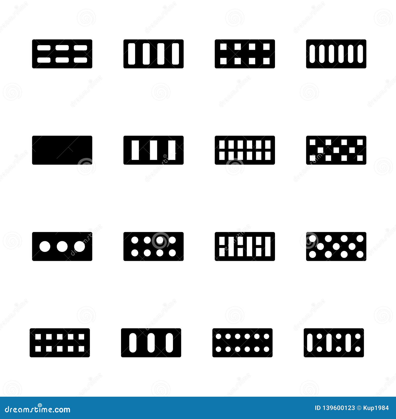 Bricks Icons Set, Vector Illustration Stock Vector - Illustration of ...