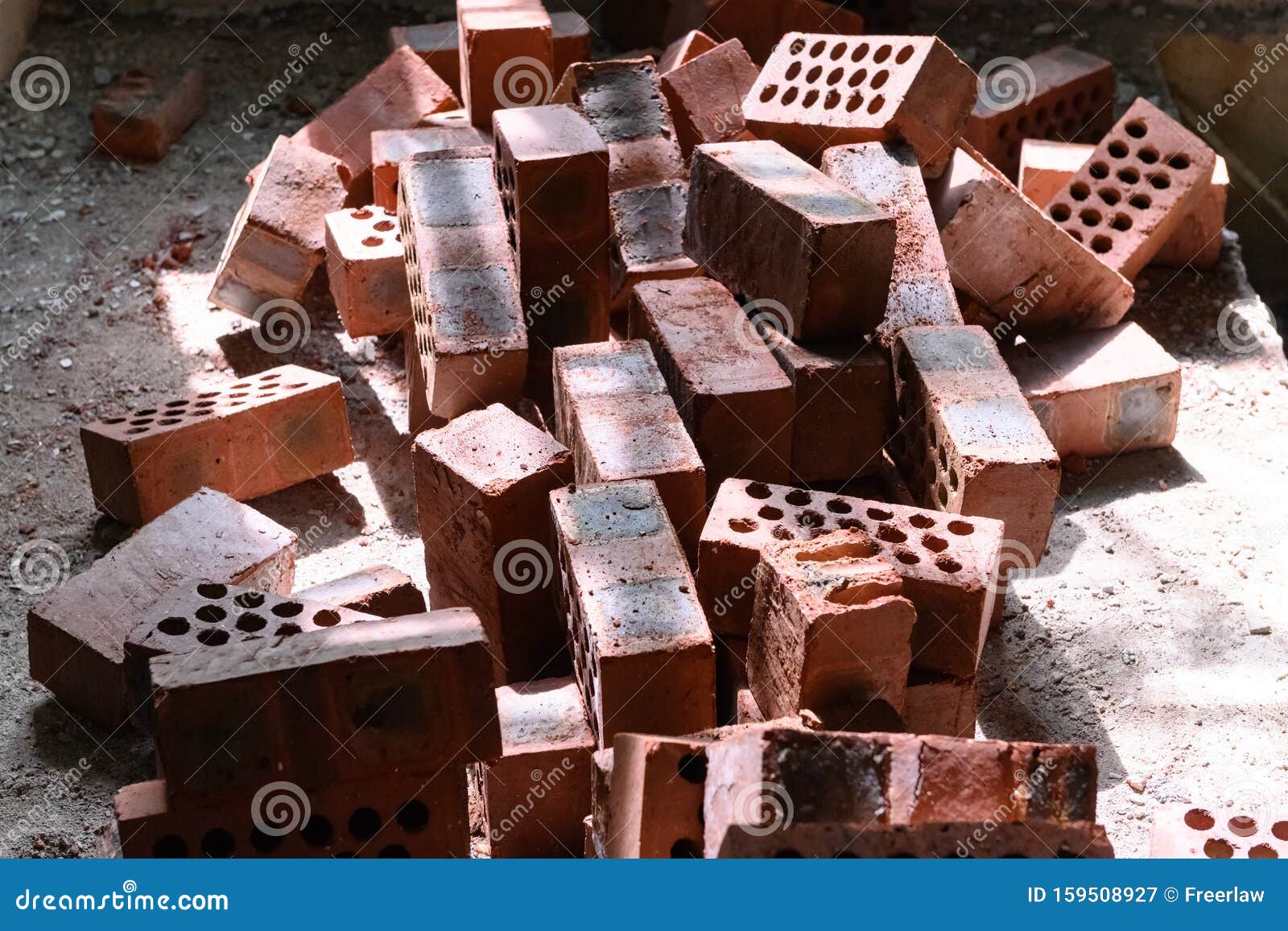 Bricks Inside Unfinished Building Stock Image - Image of structure ...