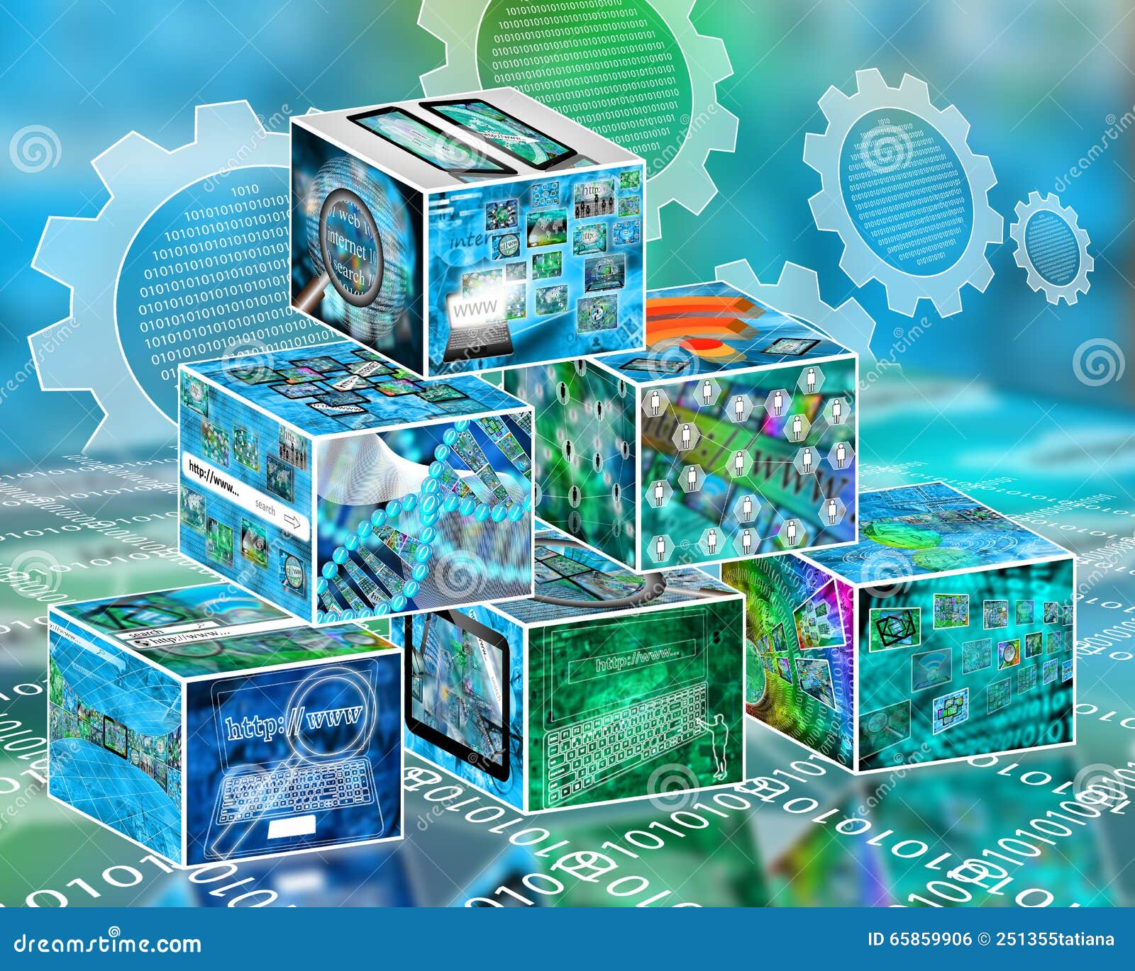 Bricks Internet stock illustration. Illustration of choice - 65859906