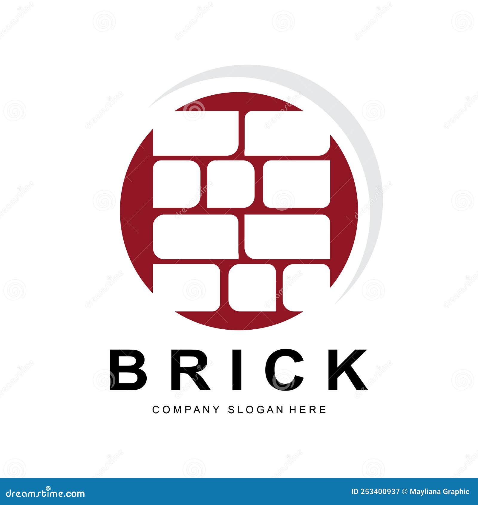 Bricks Logo Design, Material Stone Illustration Vector, Building ...