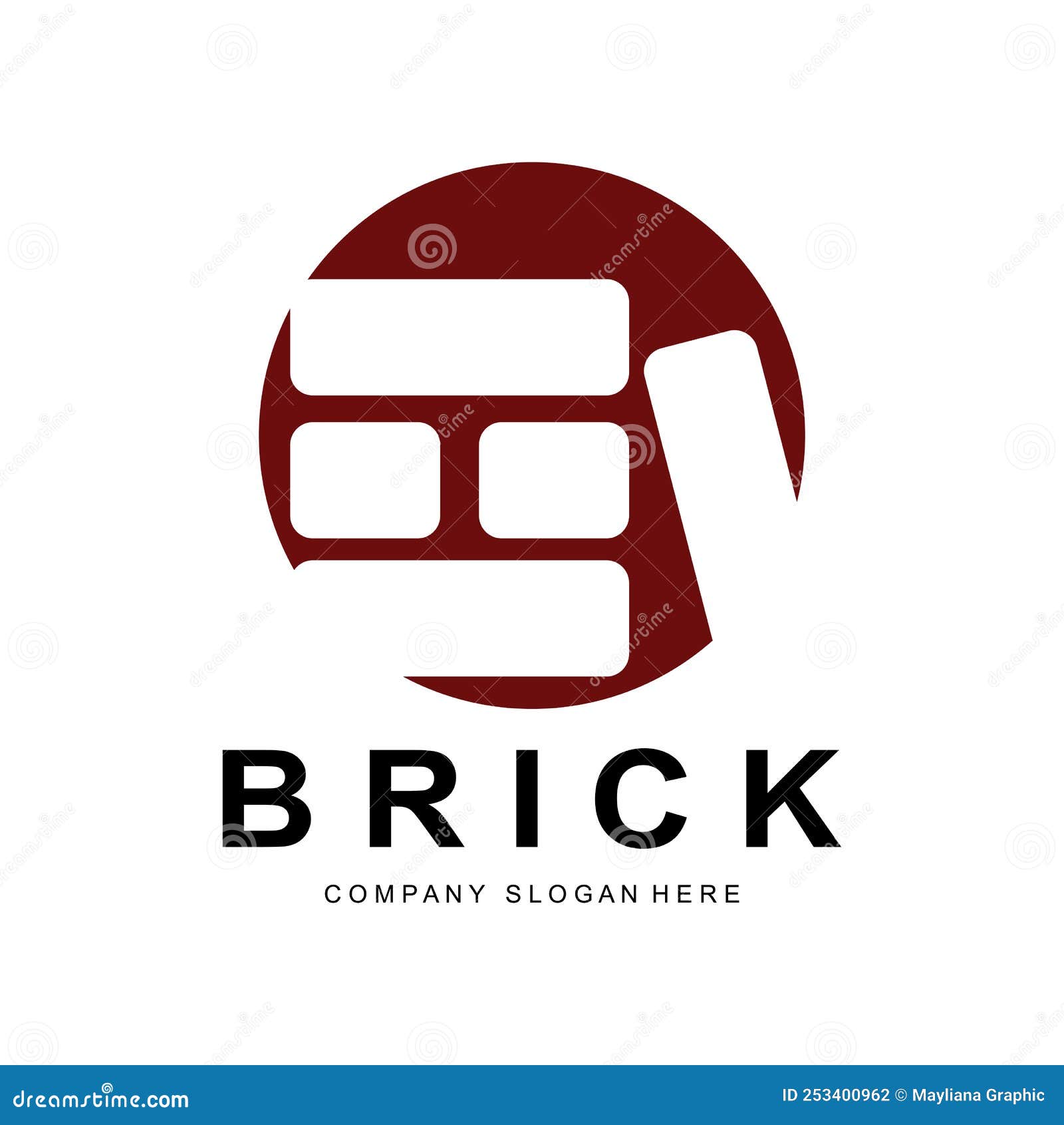 Bricks Logo Design, Material Stone Illustration Vector, Building ...