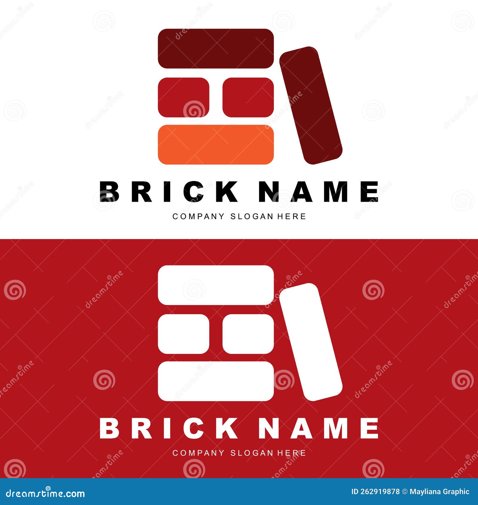 Bricks Logo Design, Material Stone Illustration Vector, Building ...