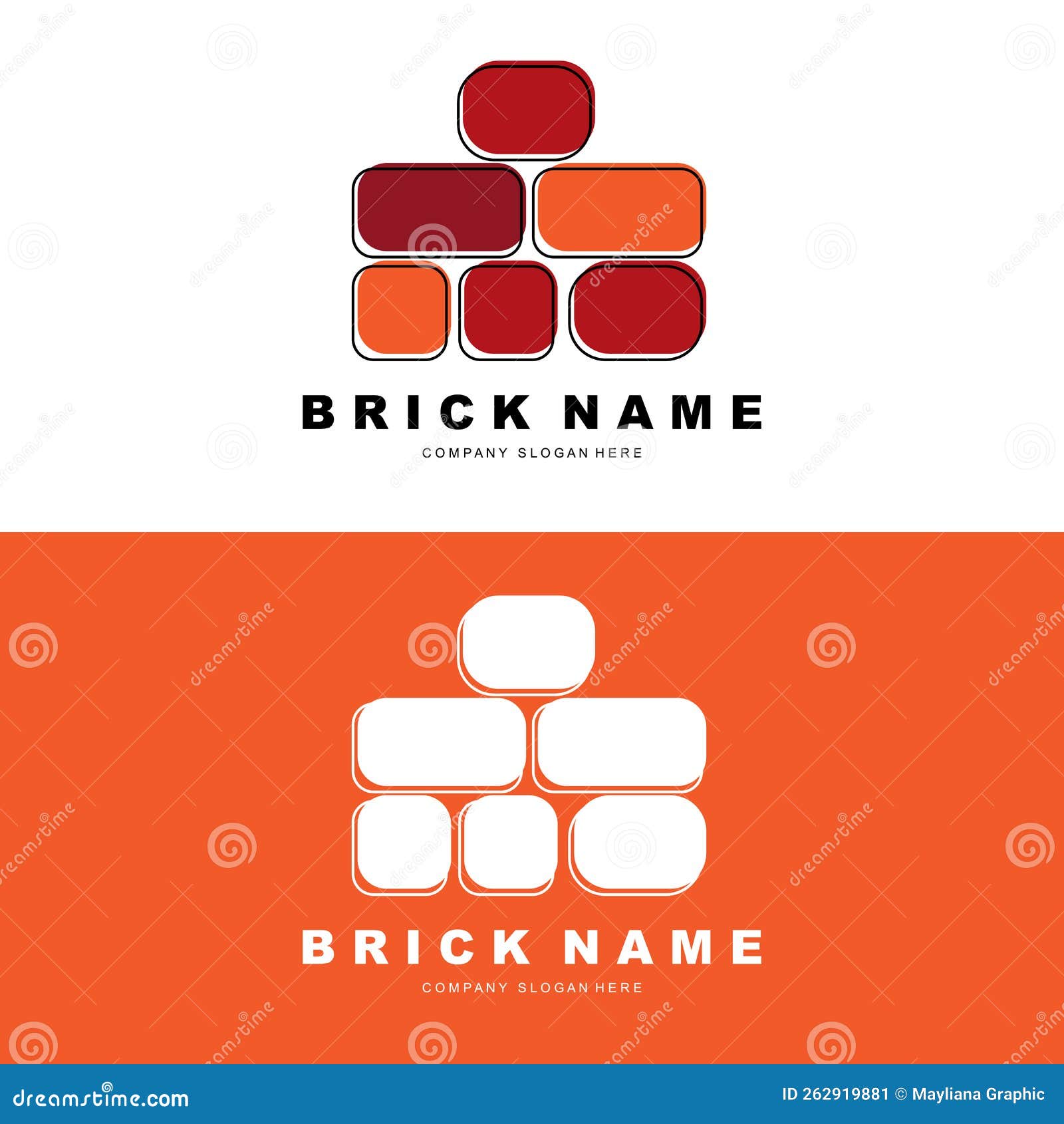 Bricks Logo Design, Material Stone Illustration Vector, Building ...