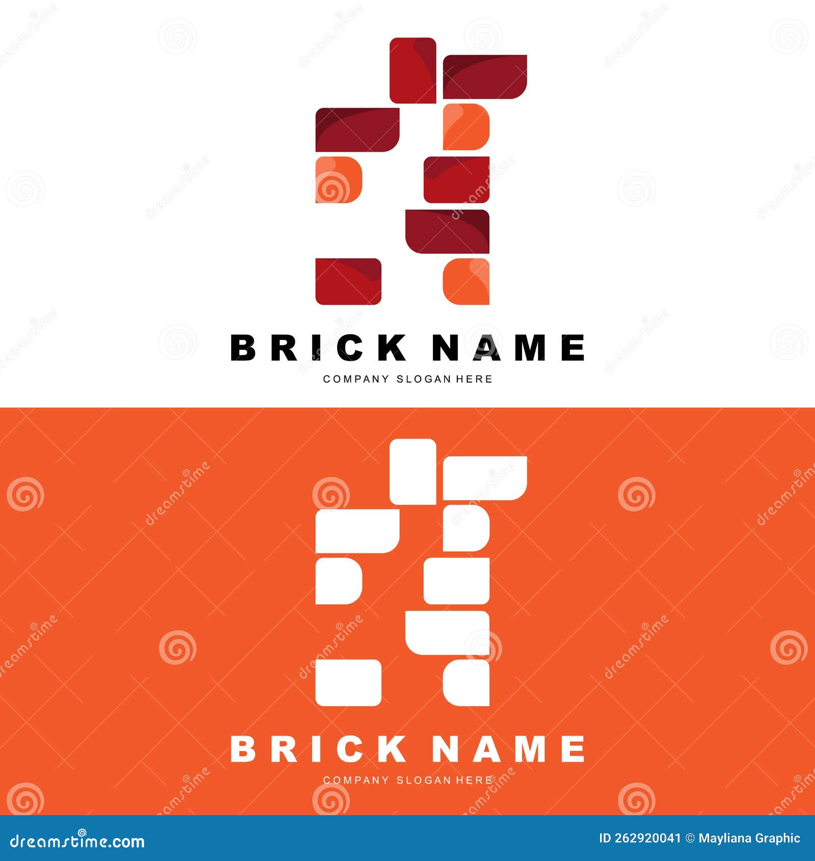 Bricks Logo Design, Material Stone Illustration Vector, Building ...