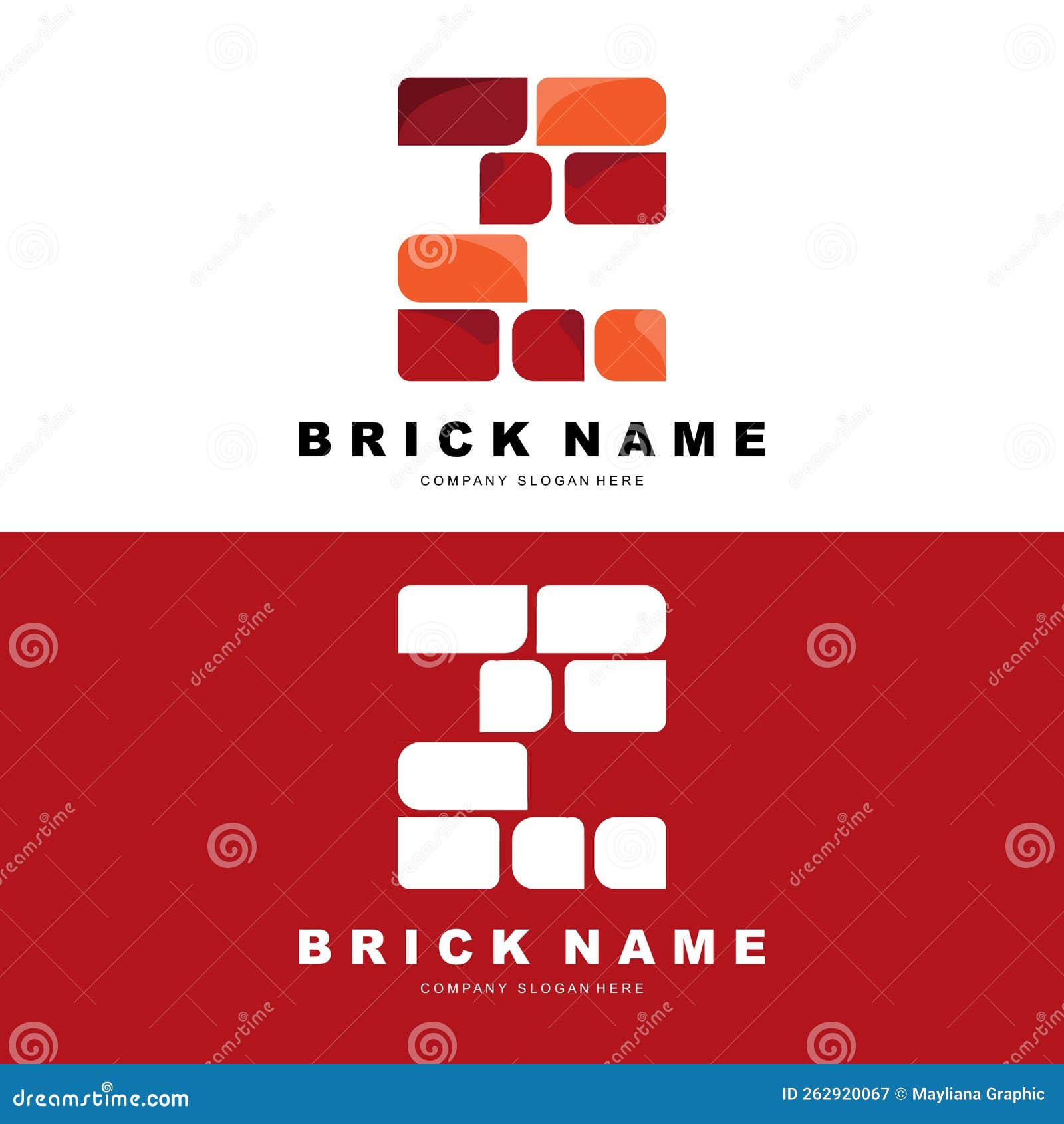 Bricks Logo Design, Material Stone Illustration Vector, Building ...