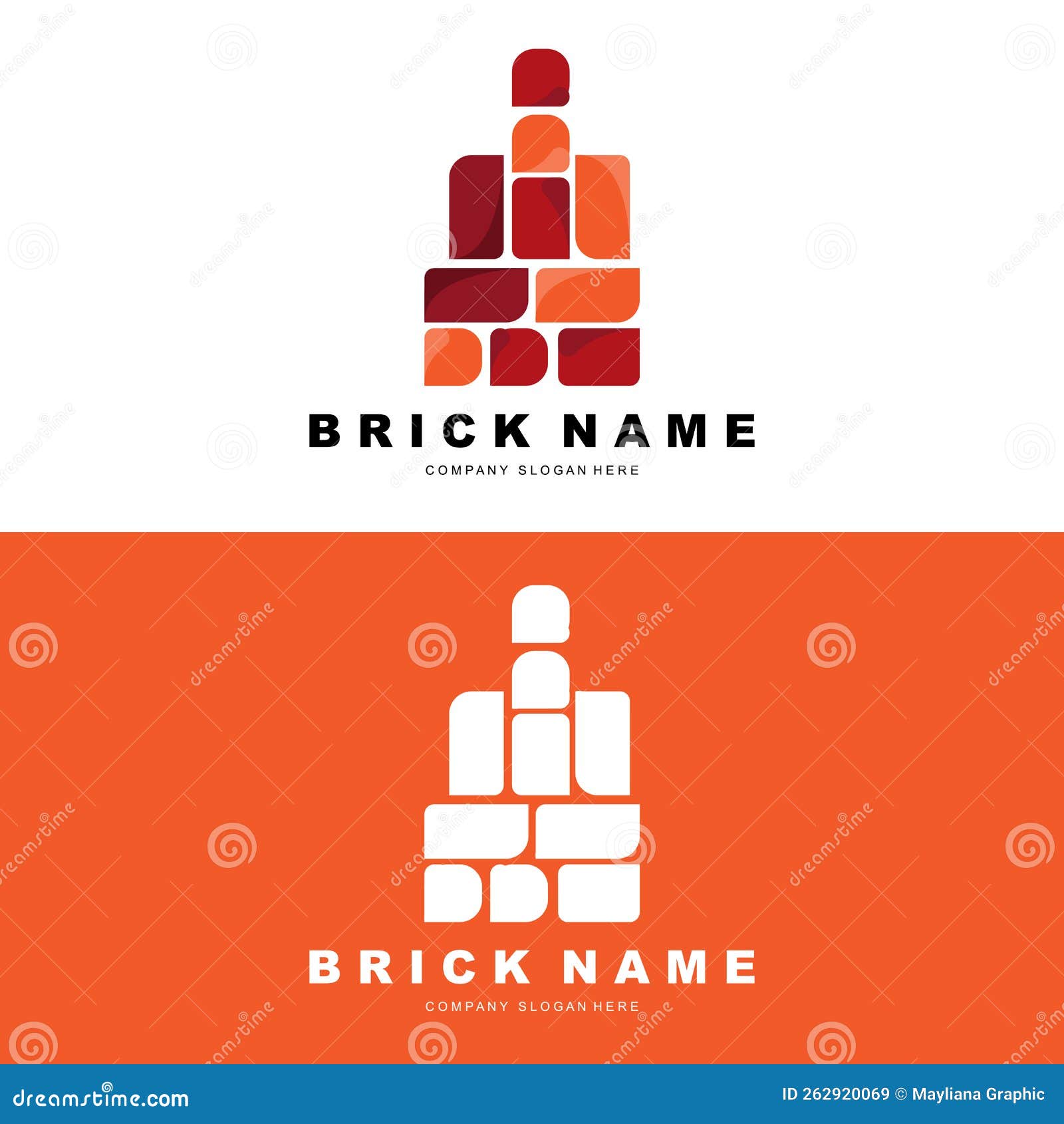 Bricks Logo Design, Material Stone Illustration Vector, Building ...