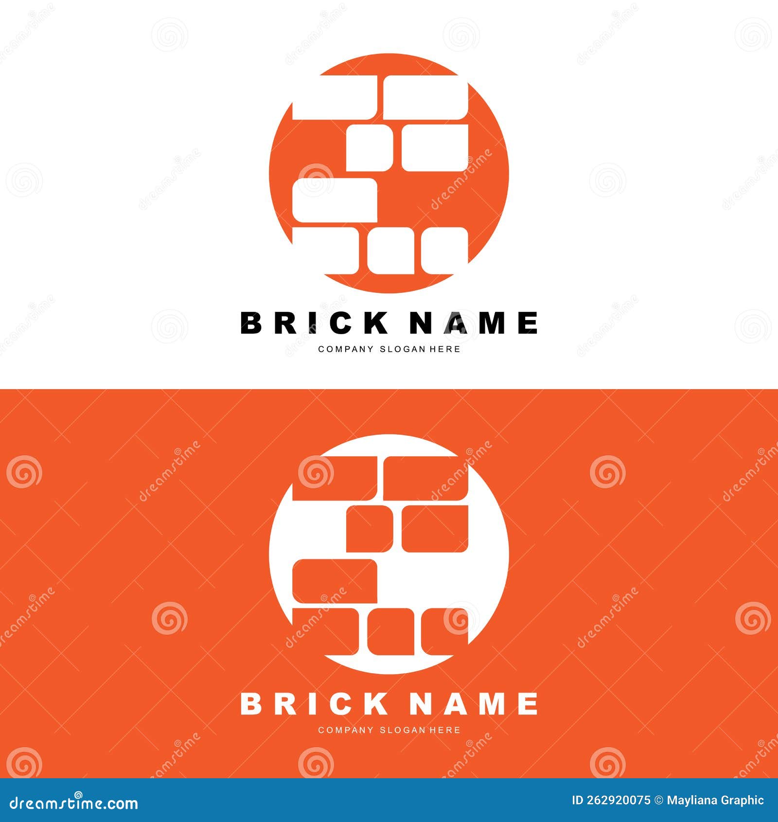Bricks Logo Design, Material Stone Illustration Vector, Building ...