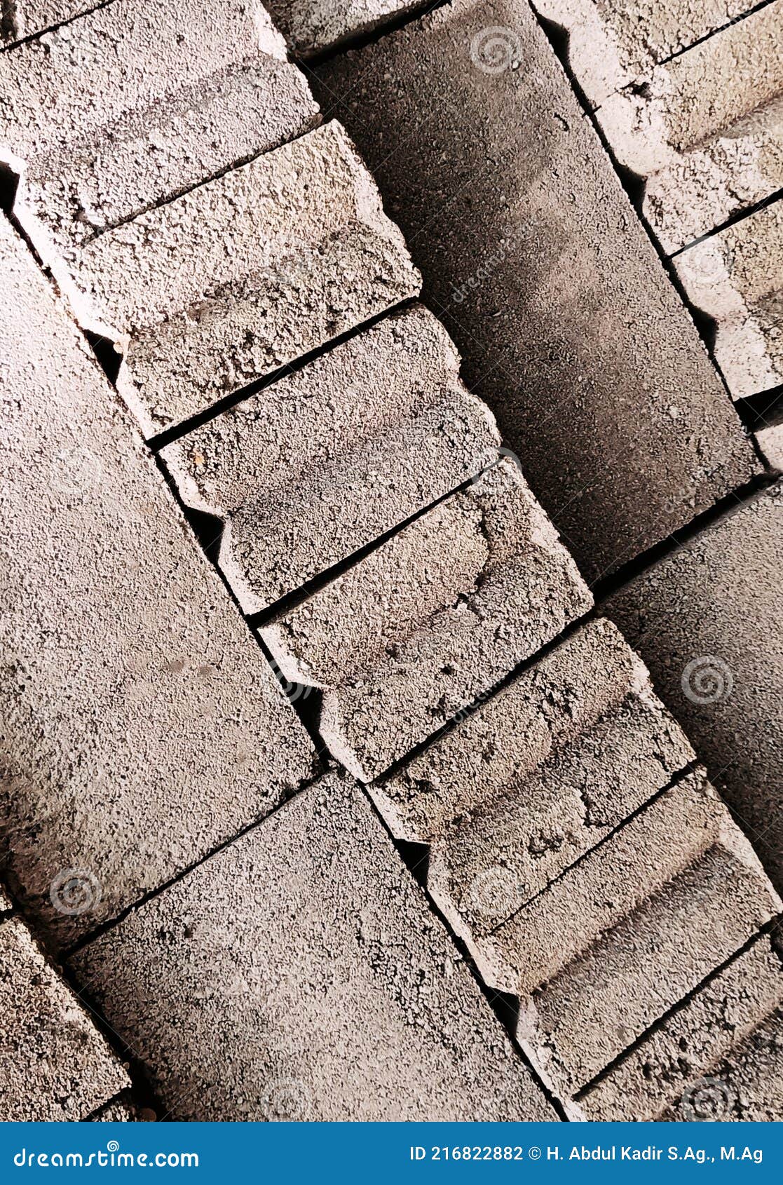 Bricks Made of Cement and Sand Stock Photo - Image of monochrome, rock ...