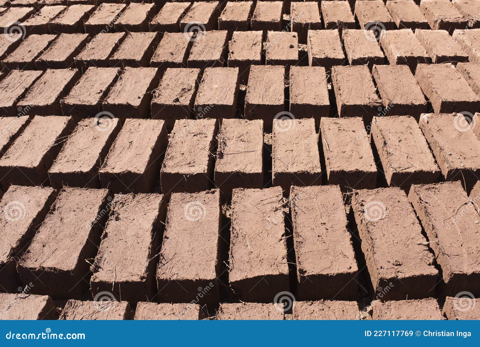 Bricks Made of Mud in Peruvian Andes at Cusco. Stock Image - Image of ...