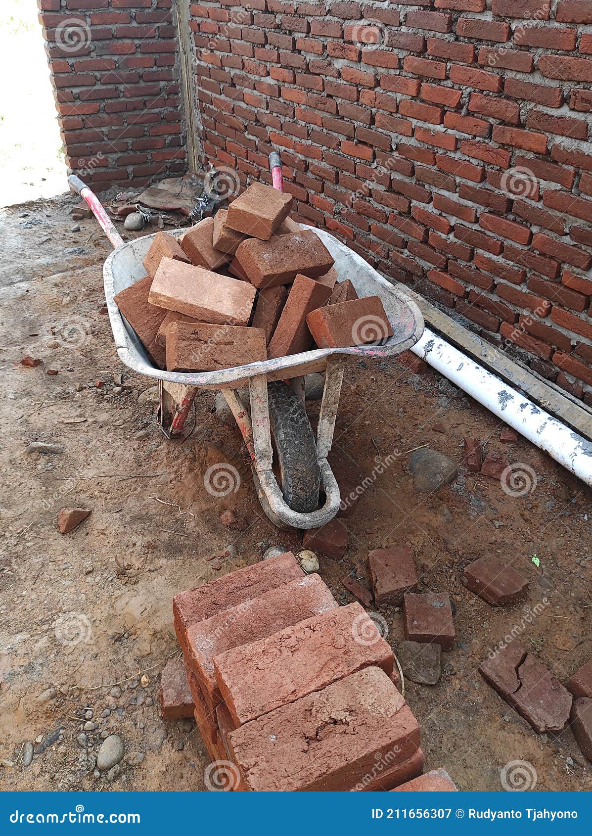 Bricks for Material Bulding, Process Build New Home with Brick Stock ...