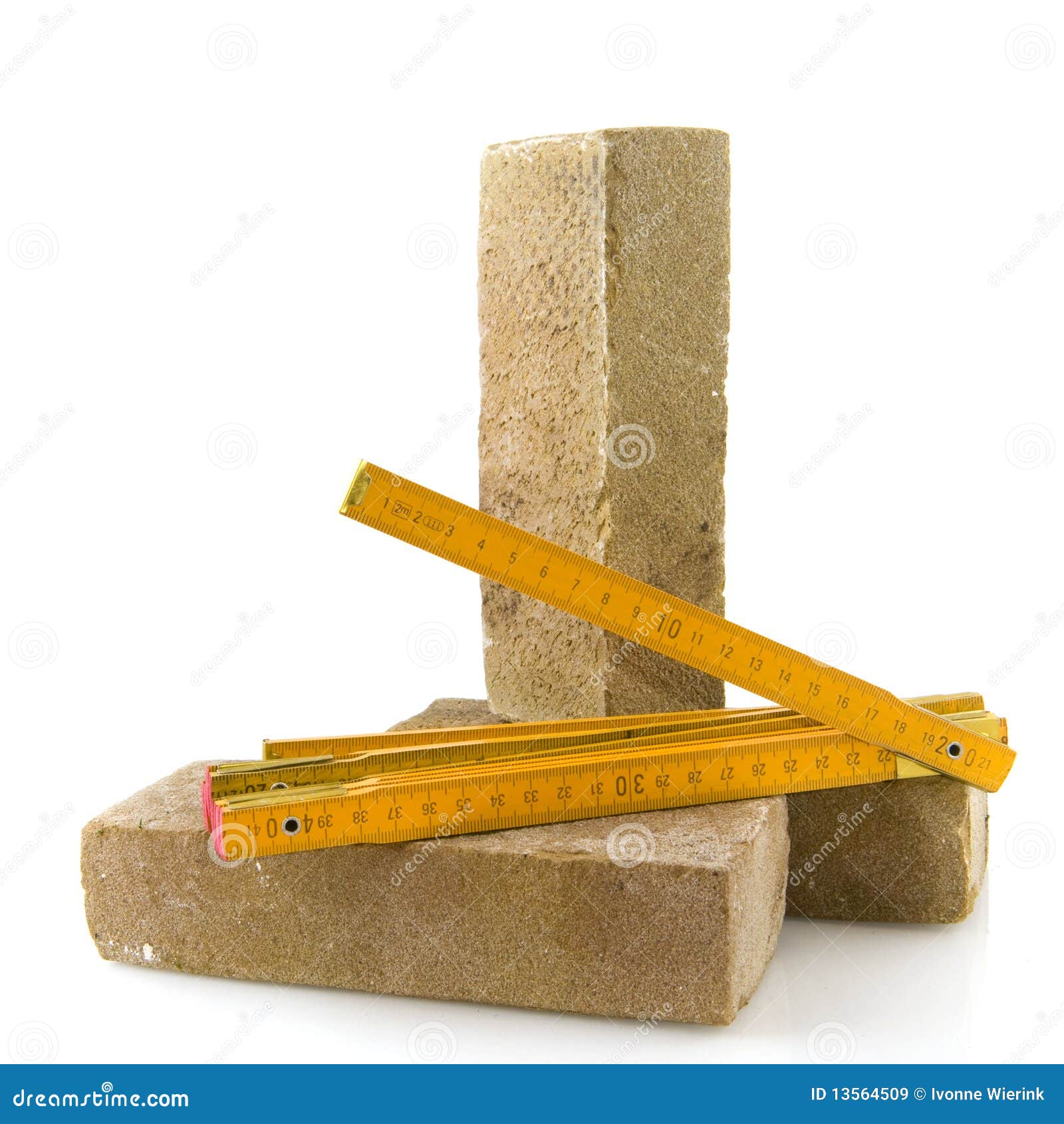 Bricks And Measurement Tool Royalty-Free Stock Photo | CartoonDealer ...