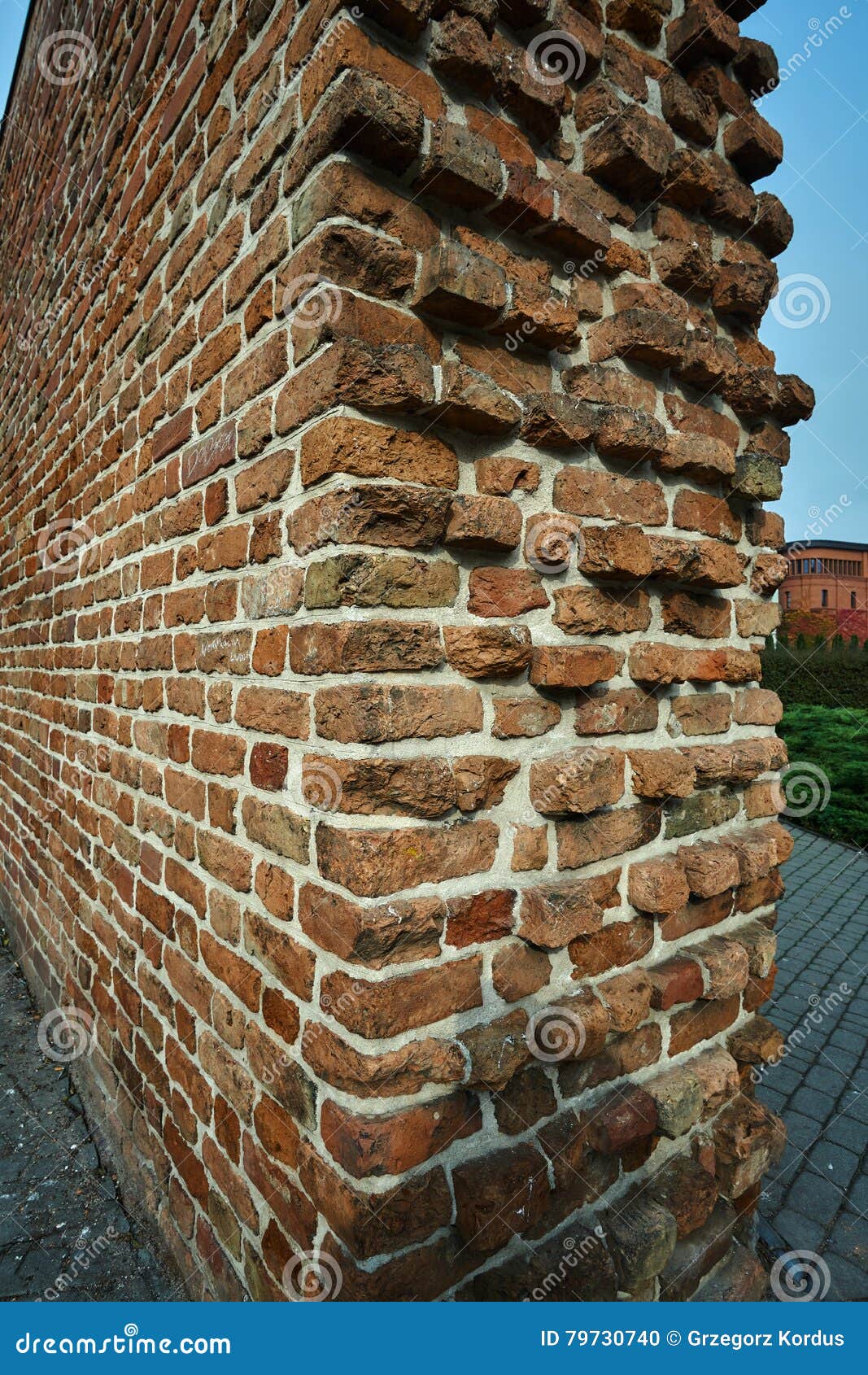 Bricks in Medieval Walls of the City Stock Photo - Image of fragment ...