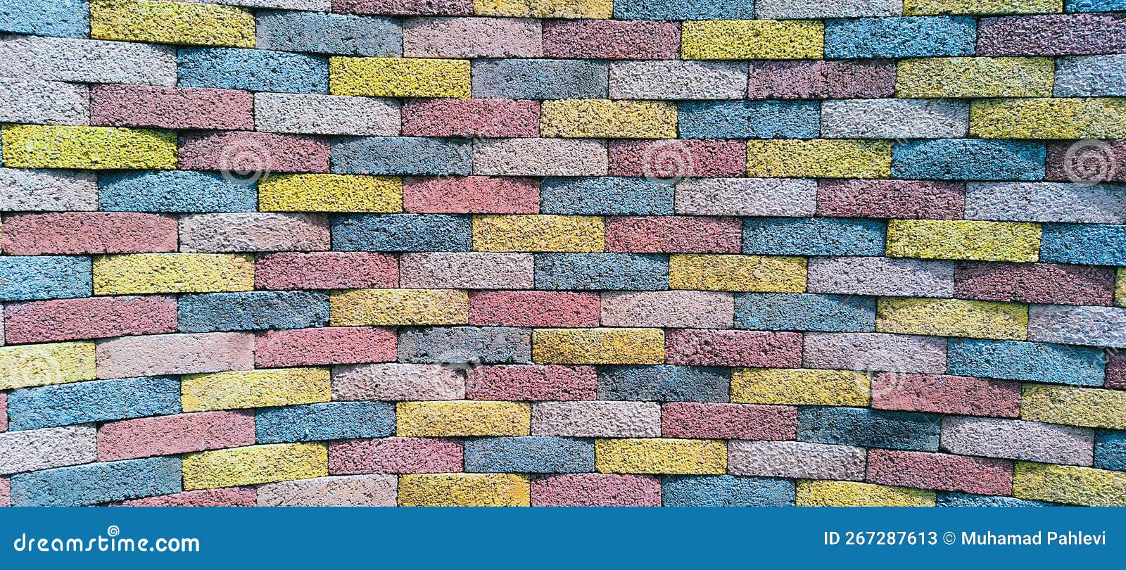 The Bricks are Neatly Arranged with a Variety of Beautiful Colors ...