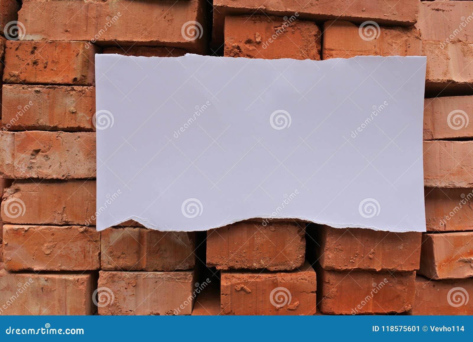 Bricks and a paper stock image. Image of texture, construction - 118575601