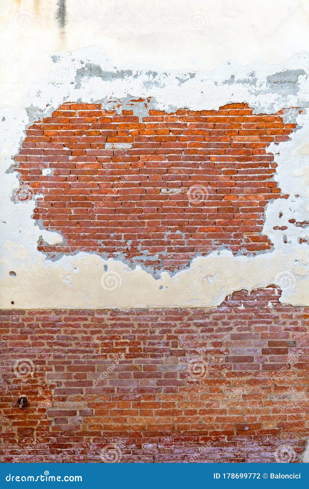 Bricks Peeling Off stock photo. Image of europe, facade - 178699772