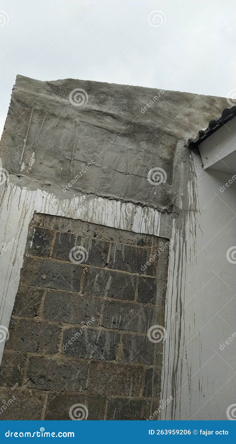 Bricks before Plester at Night Fall Stock Photo - Image of bricks, fall ...