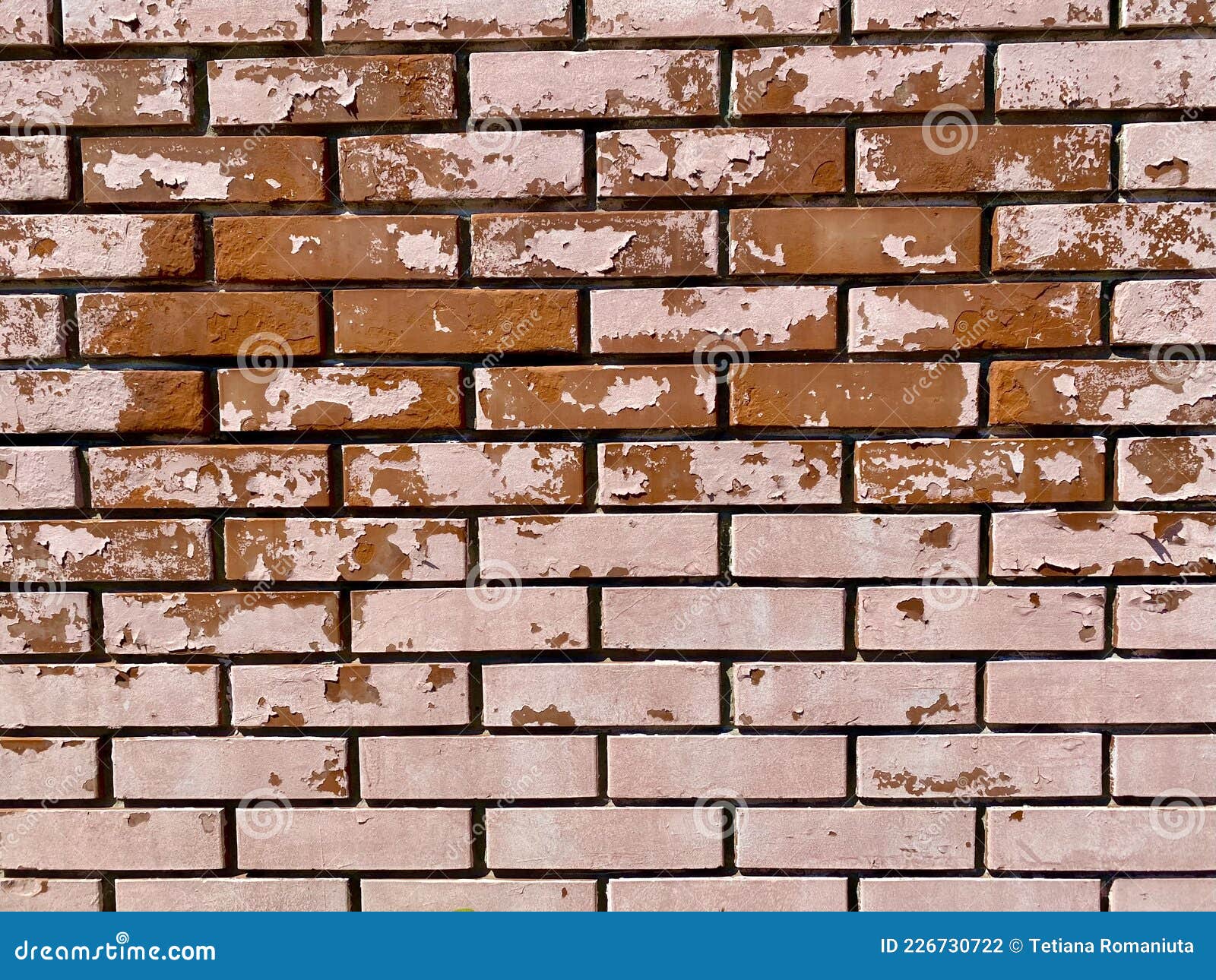 Bricks Red Wall Background Shabby. Old Rustic Bricks Texture Stock ...