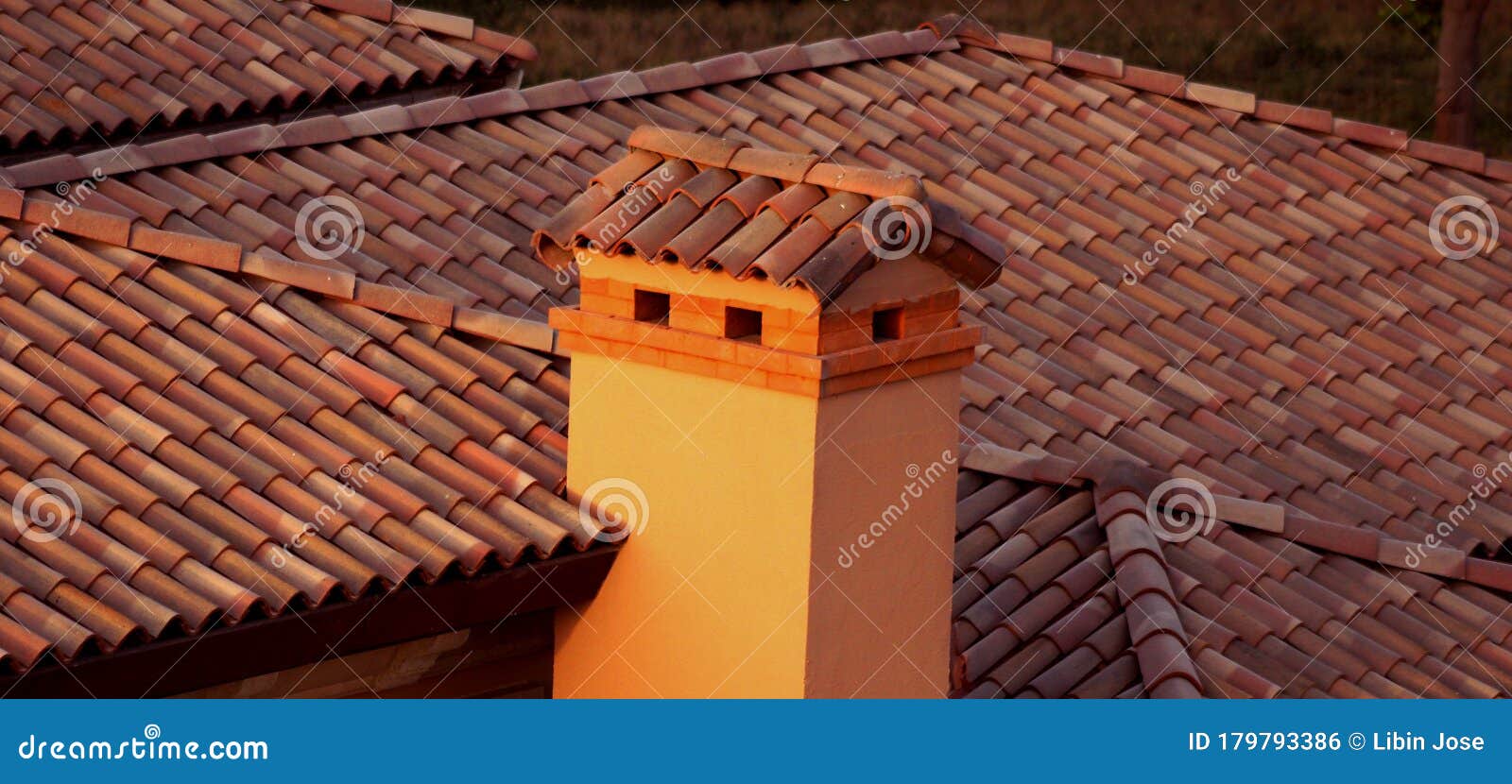 Bricks and Roof Pattern, Italian Style Roof Design Stock Photo - Image ...