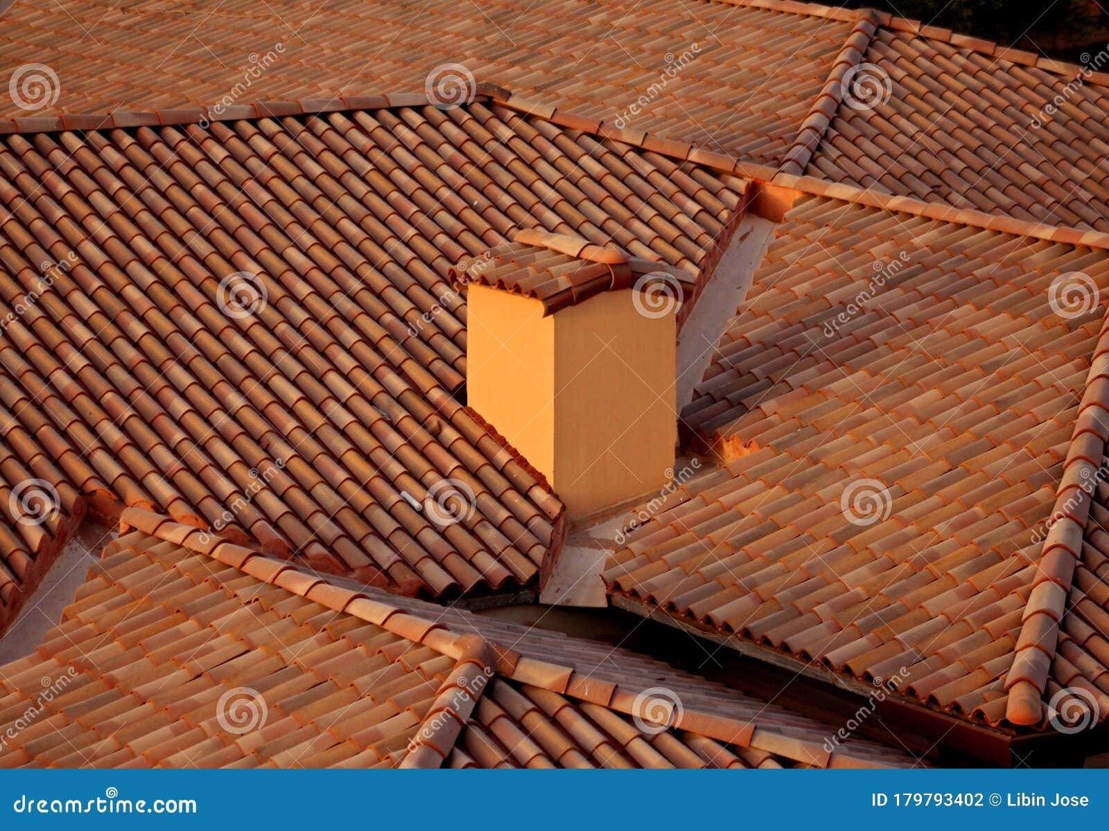 Bricks and Roof Pattern, Italian Style Roof Design Stock Photo - Image ...