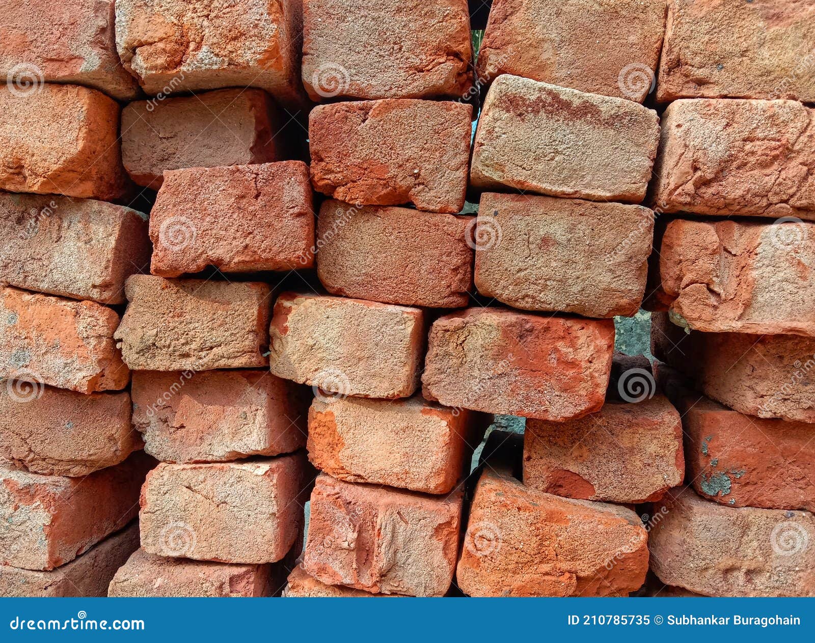 Bricks in a row stock image. Image of bricks, construction - 210785735