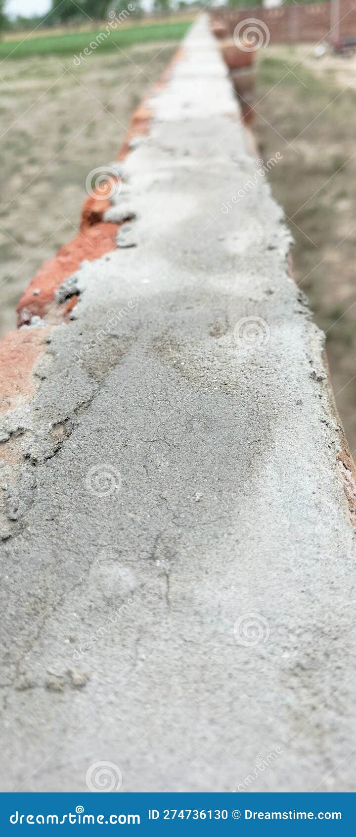 Bricks and Sement Used and Making Th Wall Stock Photo - Image of making ...