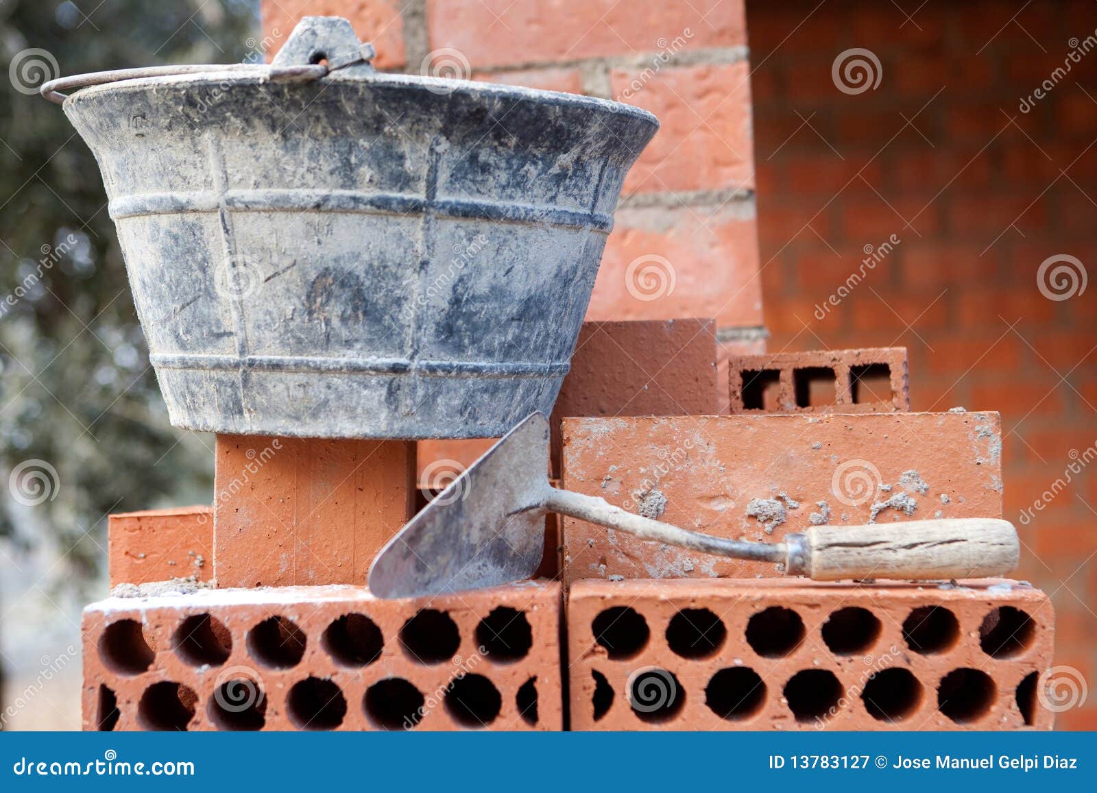 Bricks stacked stock image. Image of industry, material - 13783127