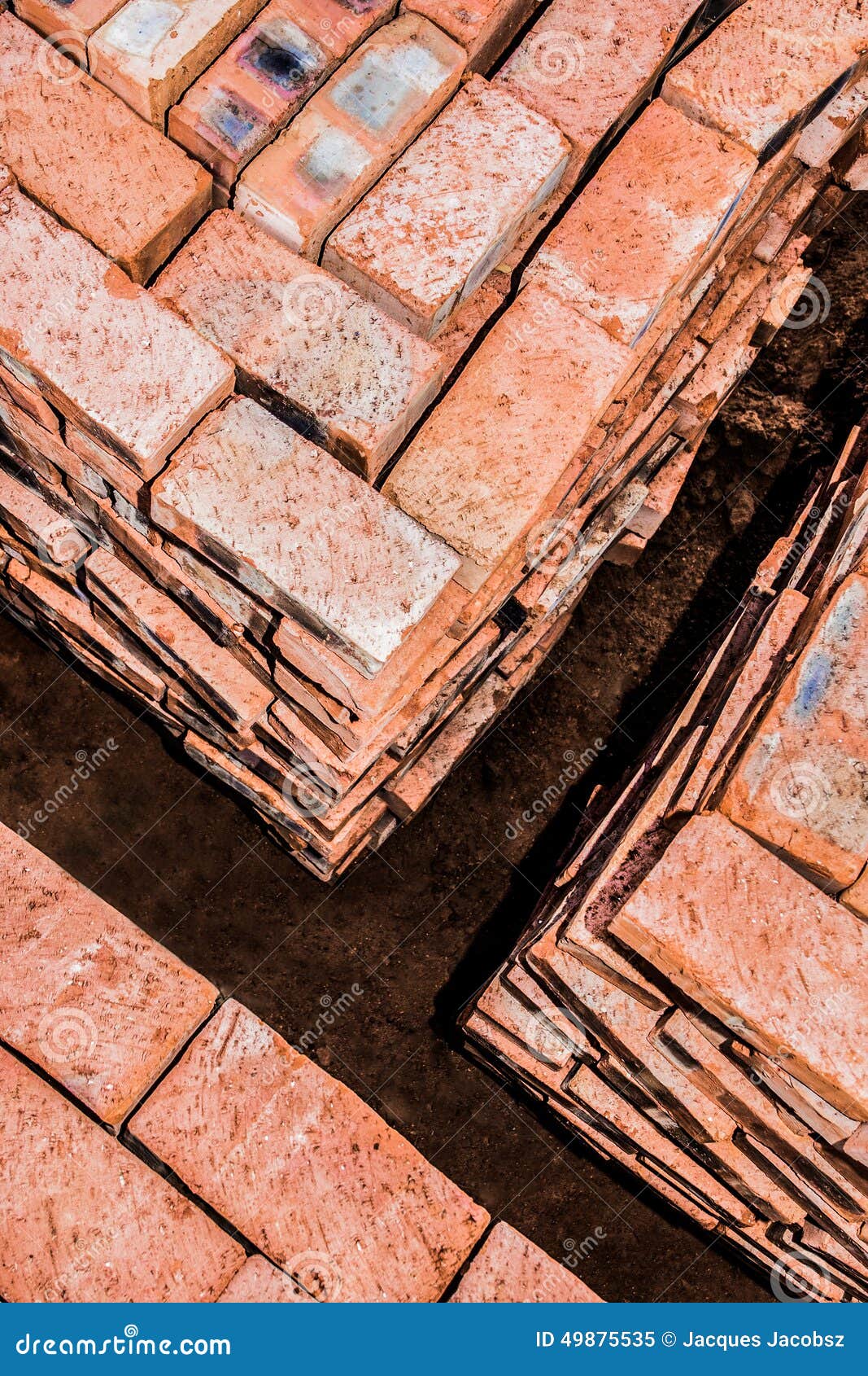 Bricks stacked in Squares stock image. Image of home - 49875535