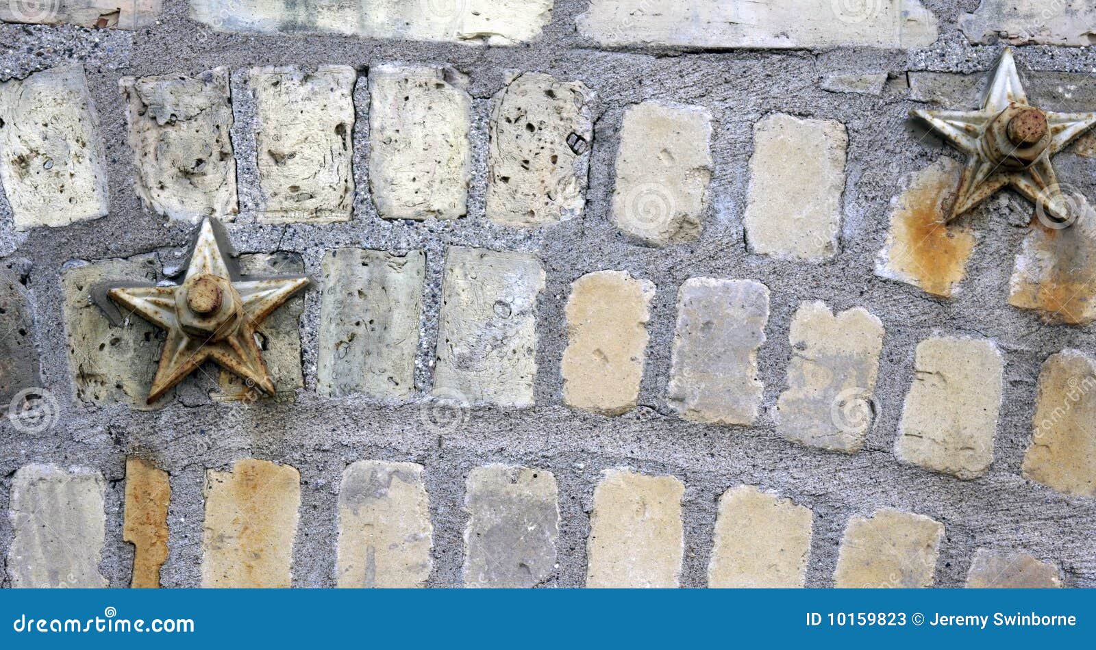 Bricks and Stars stock image. Image of aged, mortar, background - 10159823