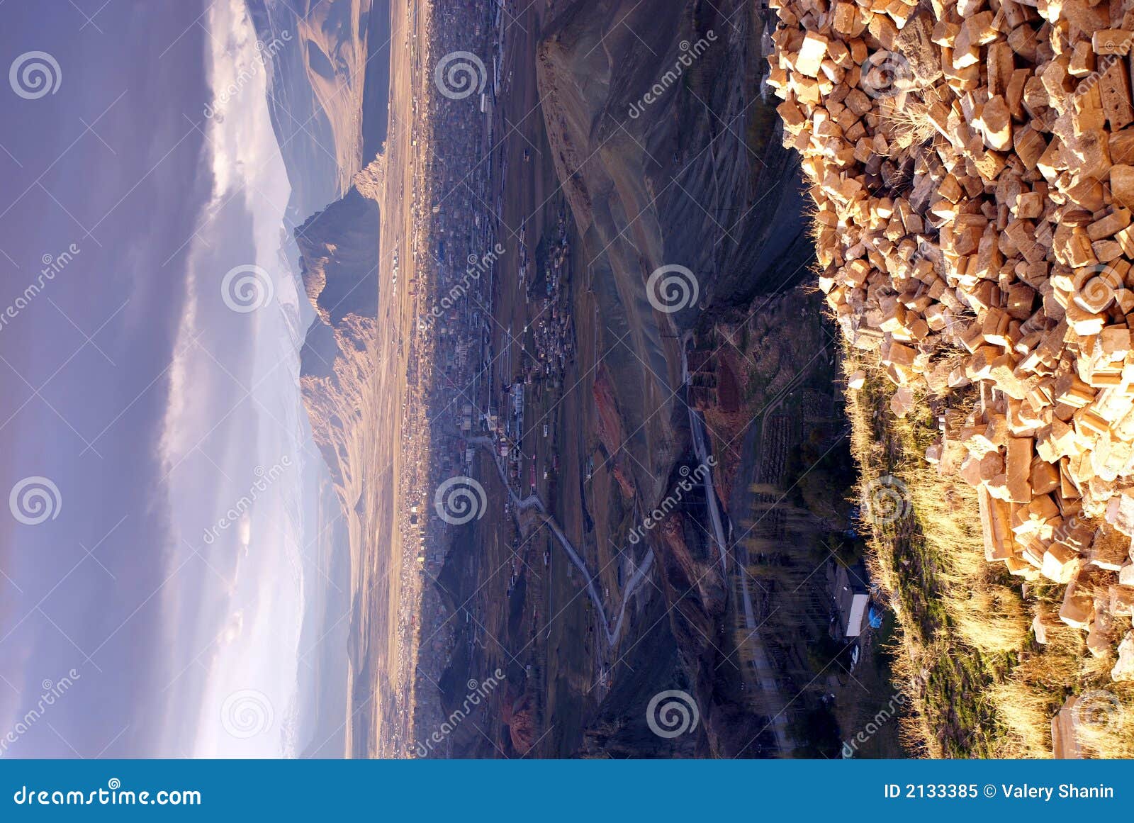 Bricks and sunset stock image. Image of cloud, landscape - 2133385