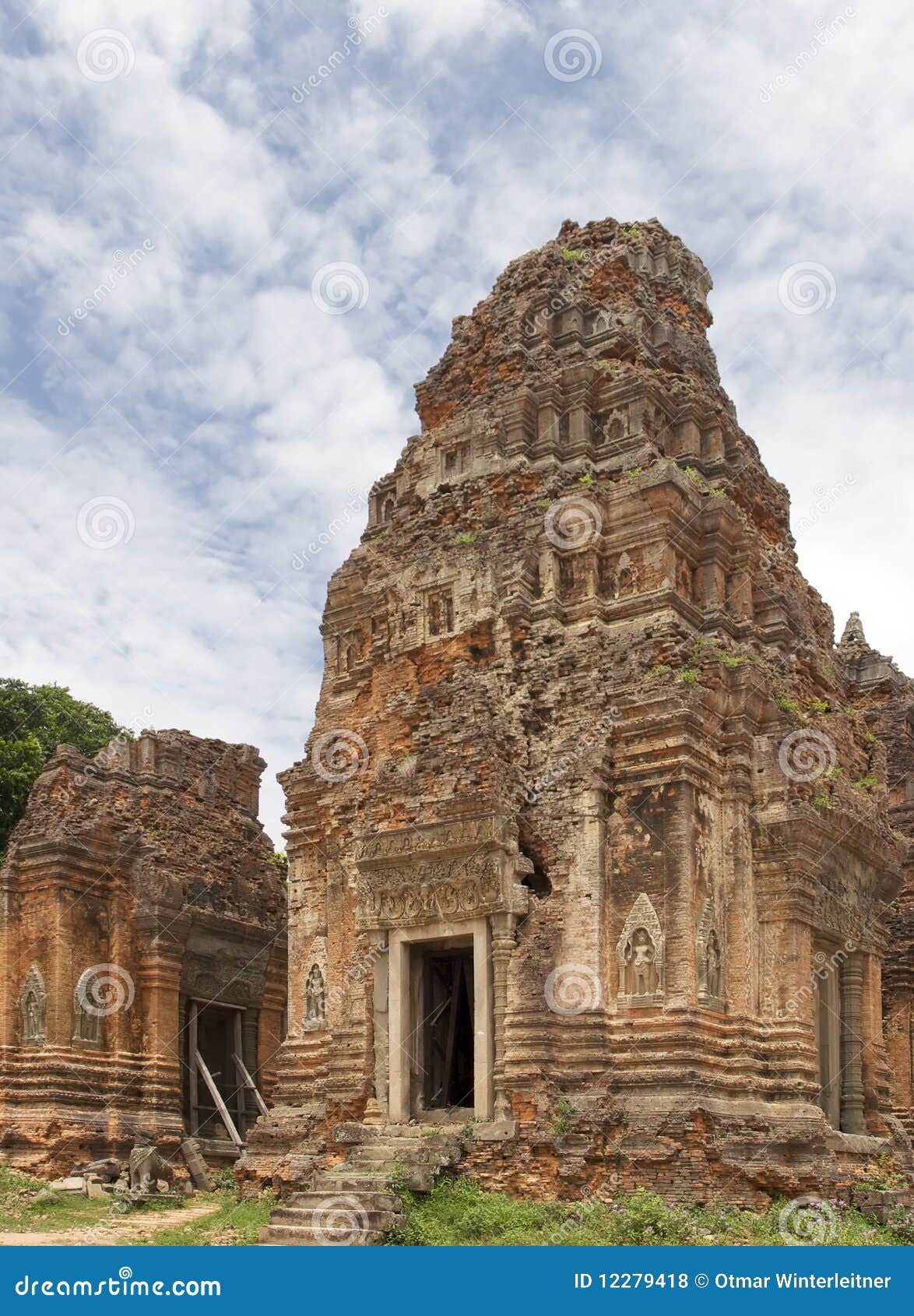 Bricks Temple At Ankor Royalty-Free Stock Image | CartoonDealer.com ...
