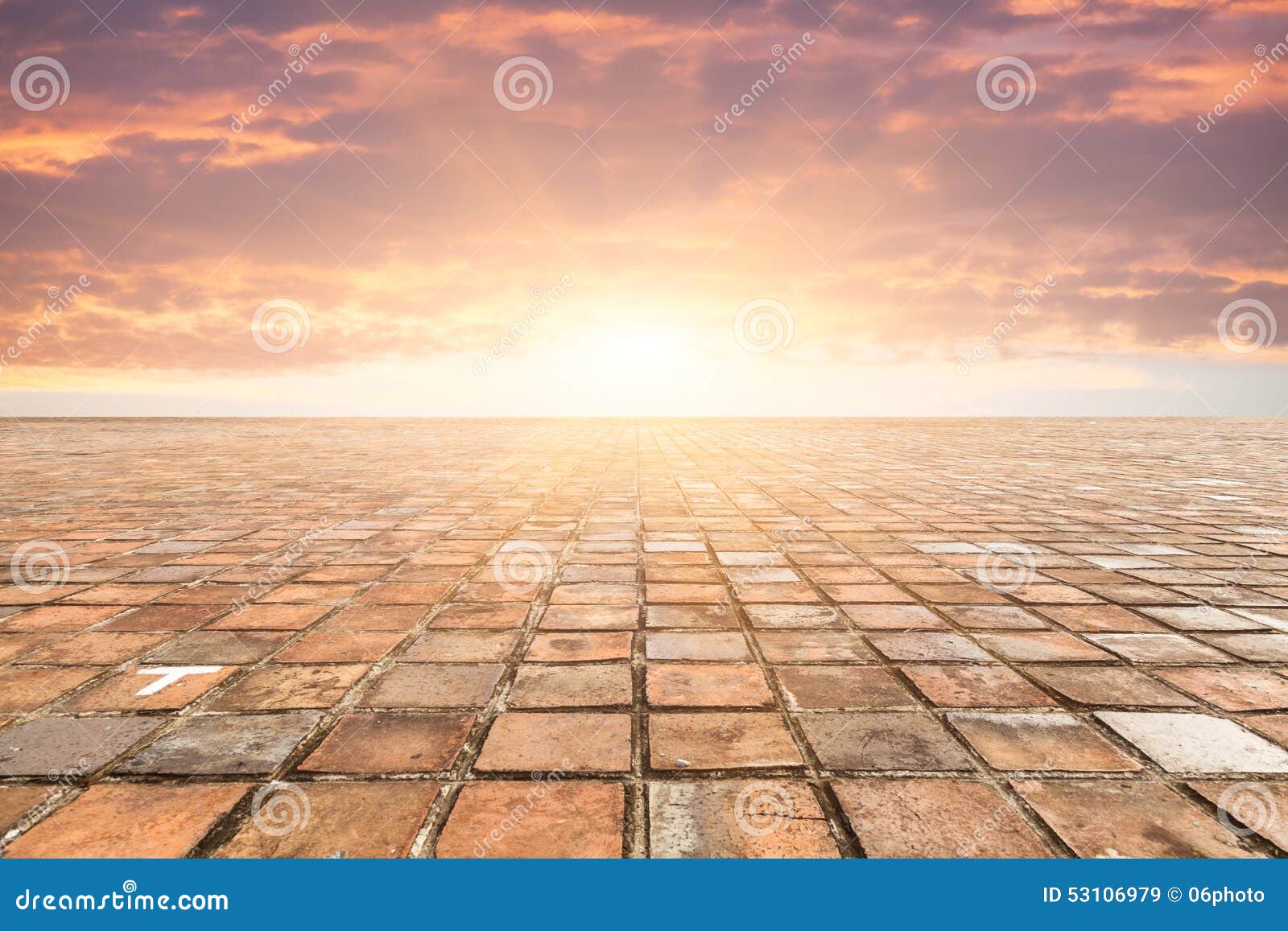 Bricks tiles in sunset stock image. Image of granite - 53106979