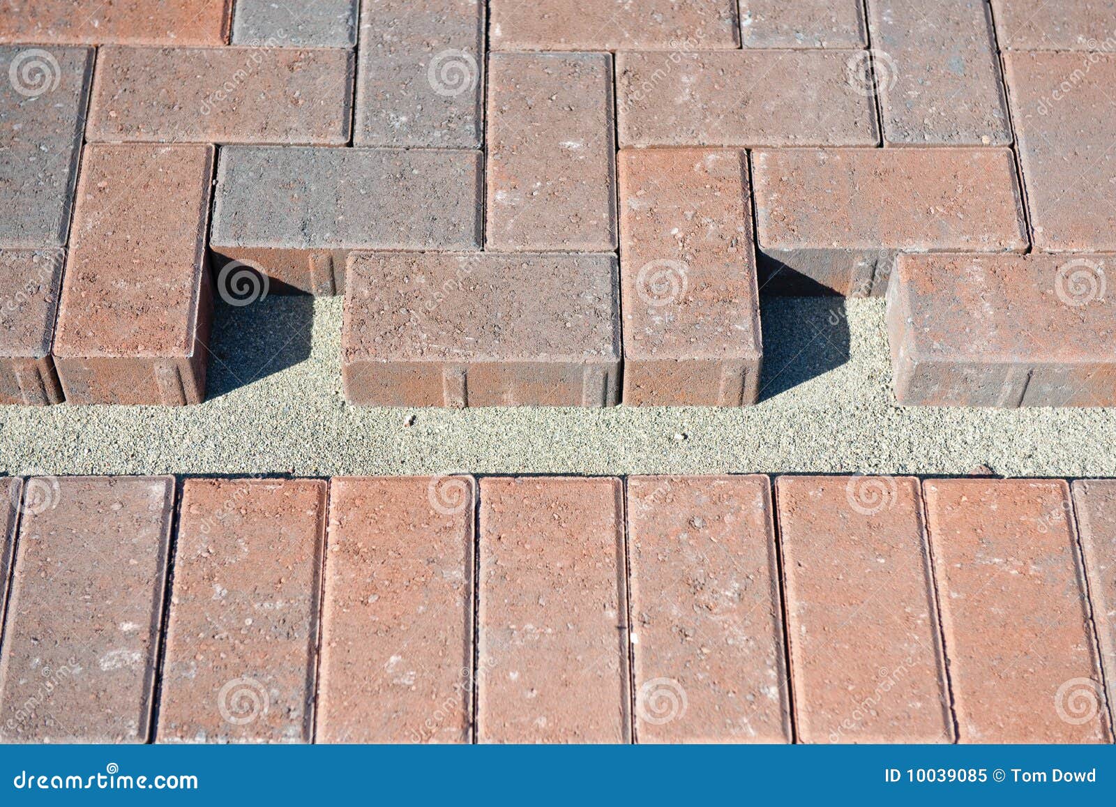 Bricks in Unfinished Sidewalk Stock Image - Image of patchwork ...
