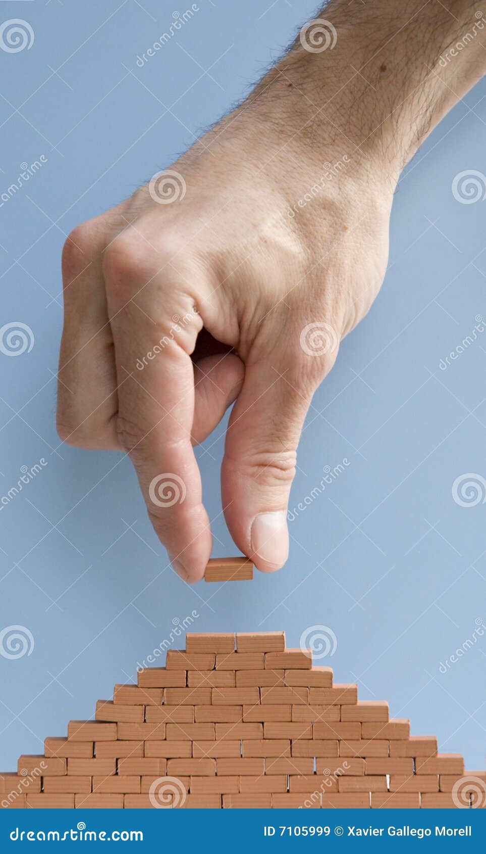 Bricks wall pyramid stock image. Image of bricks, infrastructure - 7105999