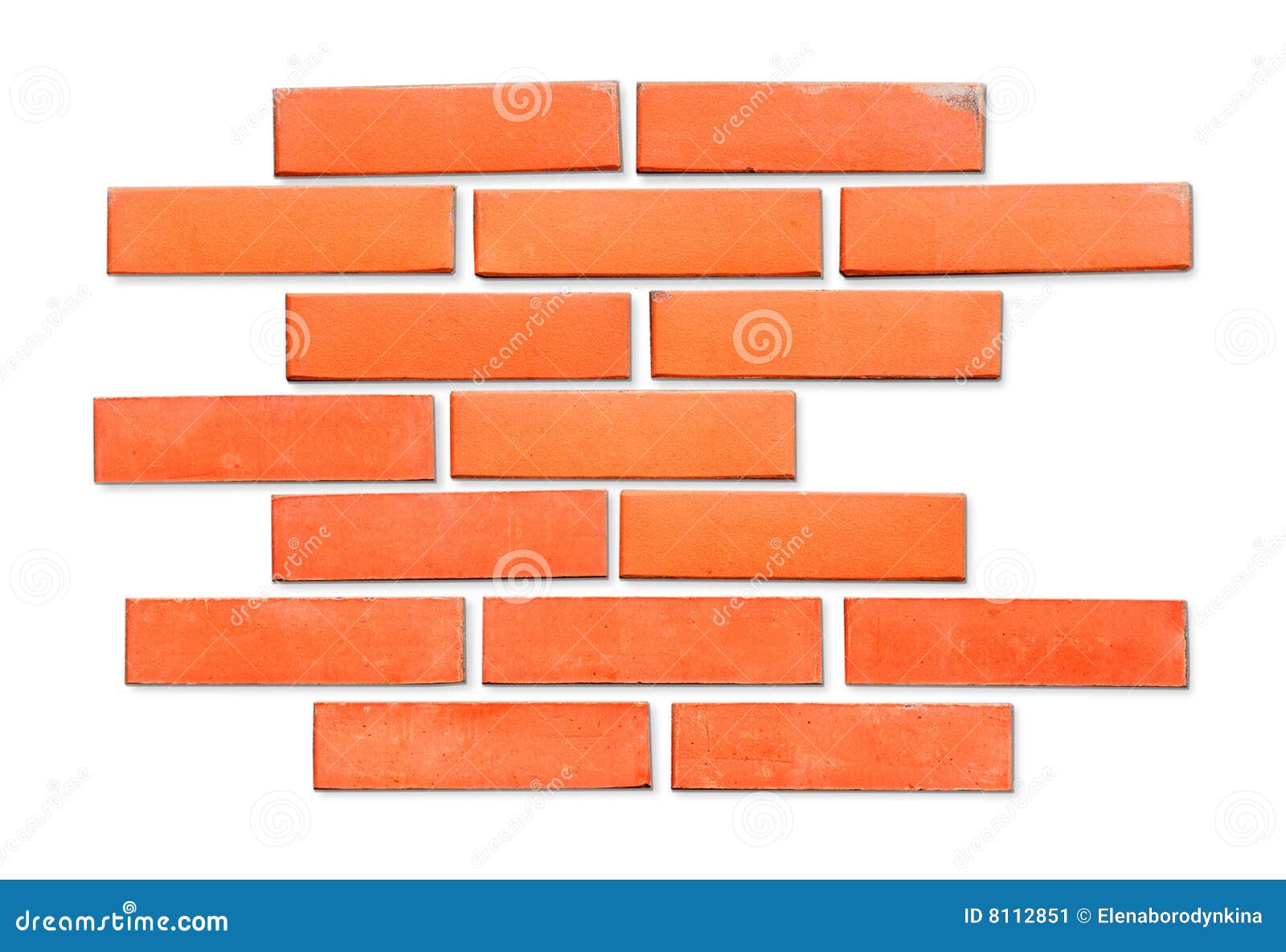 Bricks on the White Background, Isolated Stock Image - Image of brick ...