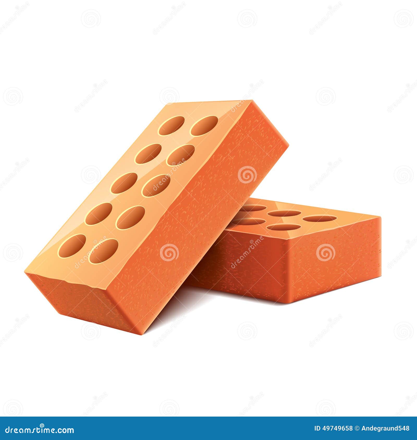 Bricks on white vector stock vector. Illustration of architecture ...