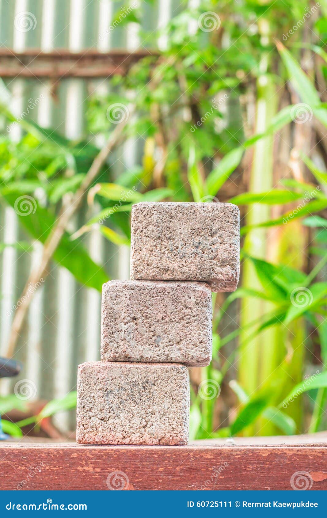 Bricks on wood. stock image. Image of resort, spain, archaeology - 60725111