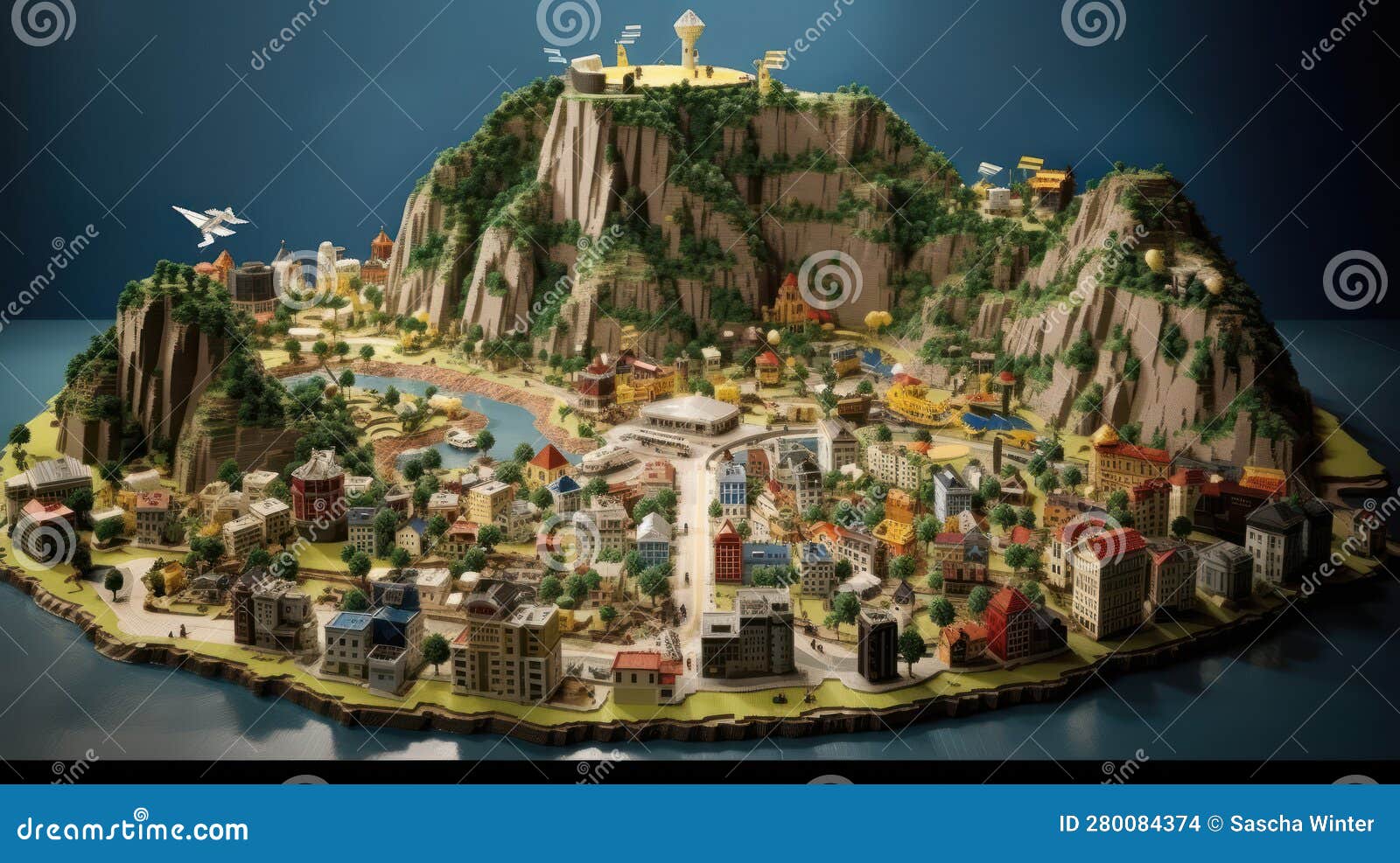 Bricktopia: a LEGO World Unleashed Stock Illustration - Illustration of ...