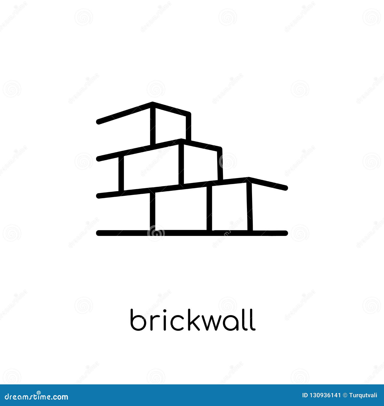 Brickwall Icon. Trendy Modern Flat Linear Vector Brickwall Icon Stock Vector - Illustration of ...
