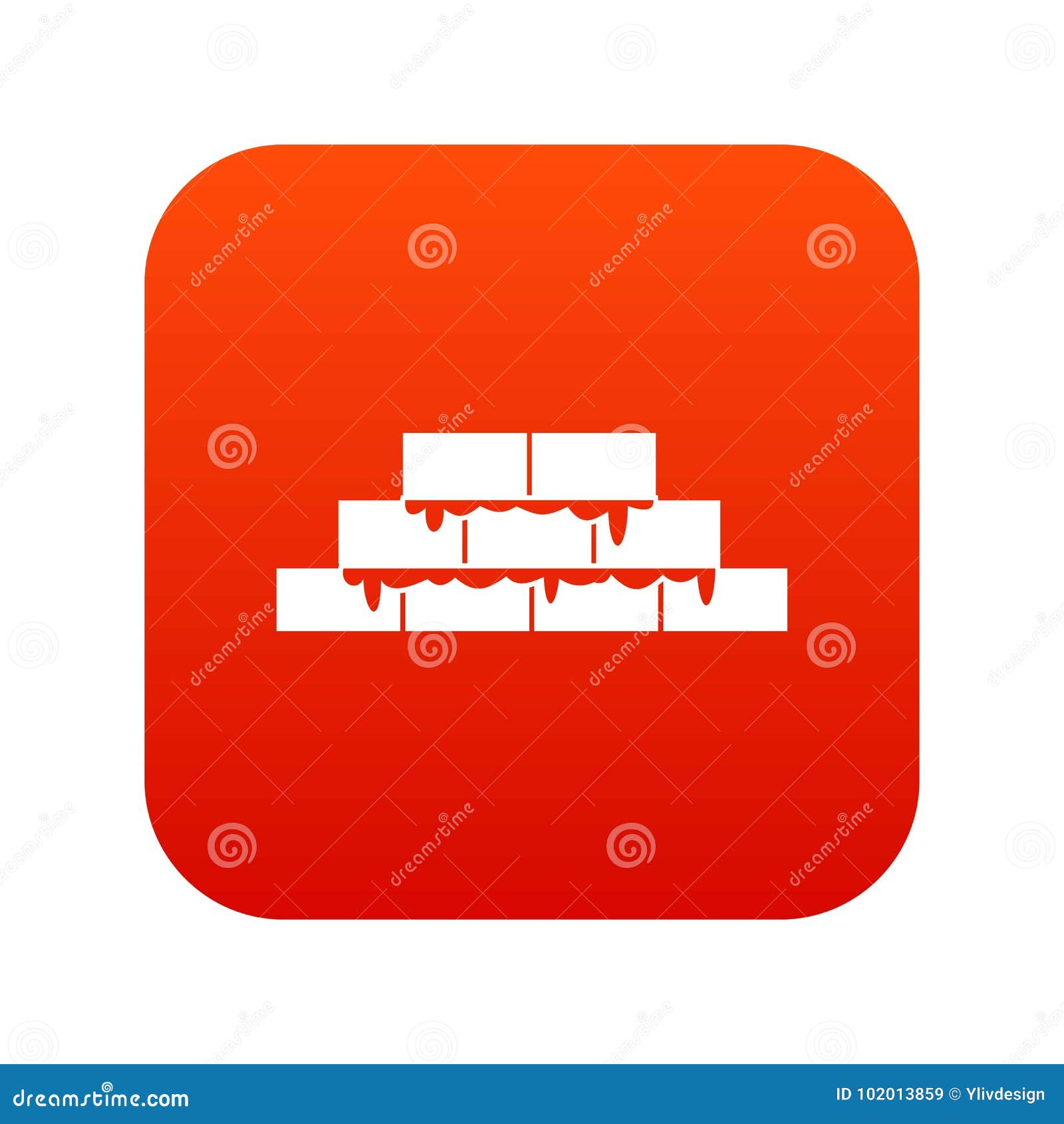 Brickwork Icon, Building Sign. Brick Laying Thin Line Art Icons Cartoon ...