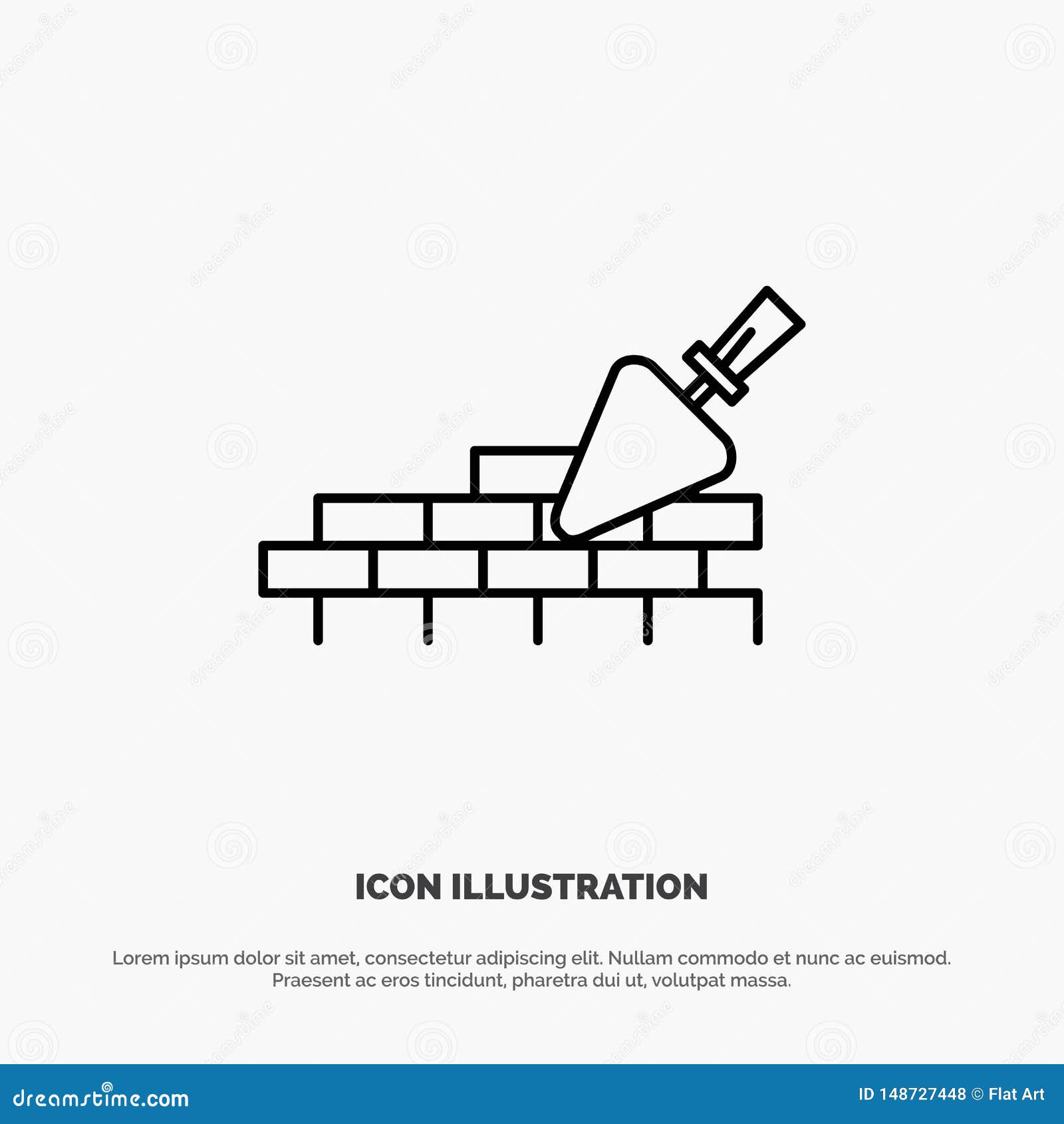 Brickwork, Mason, Building, Travel Line Icon Vector Stock Vector ... Brickwork, Mason, Building, Travel Line Icon Vector Stock Vector ...