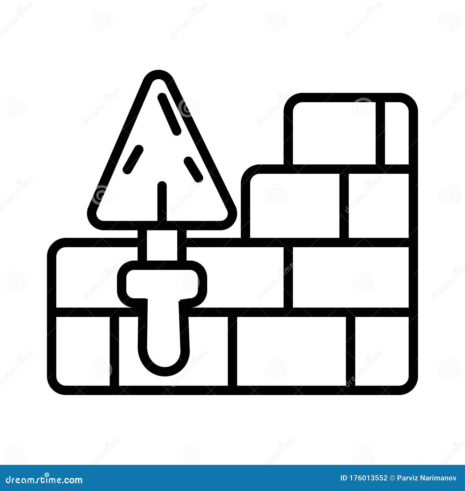 Brickwork Vector Icon Building with Bricks Stock Vector - Illustration ...