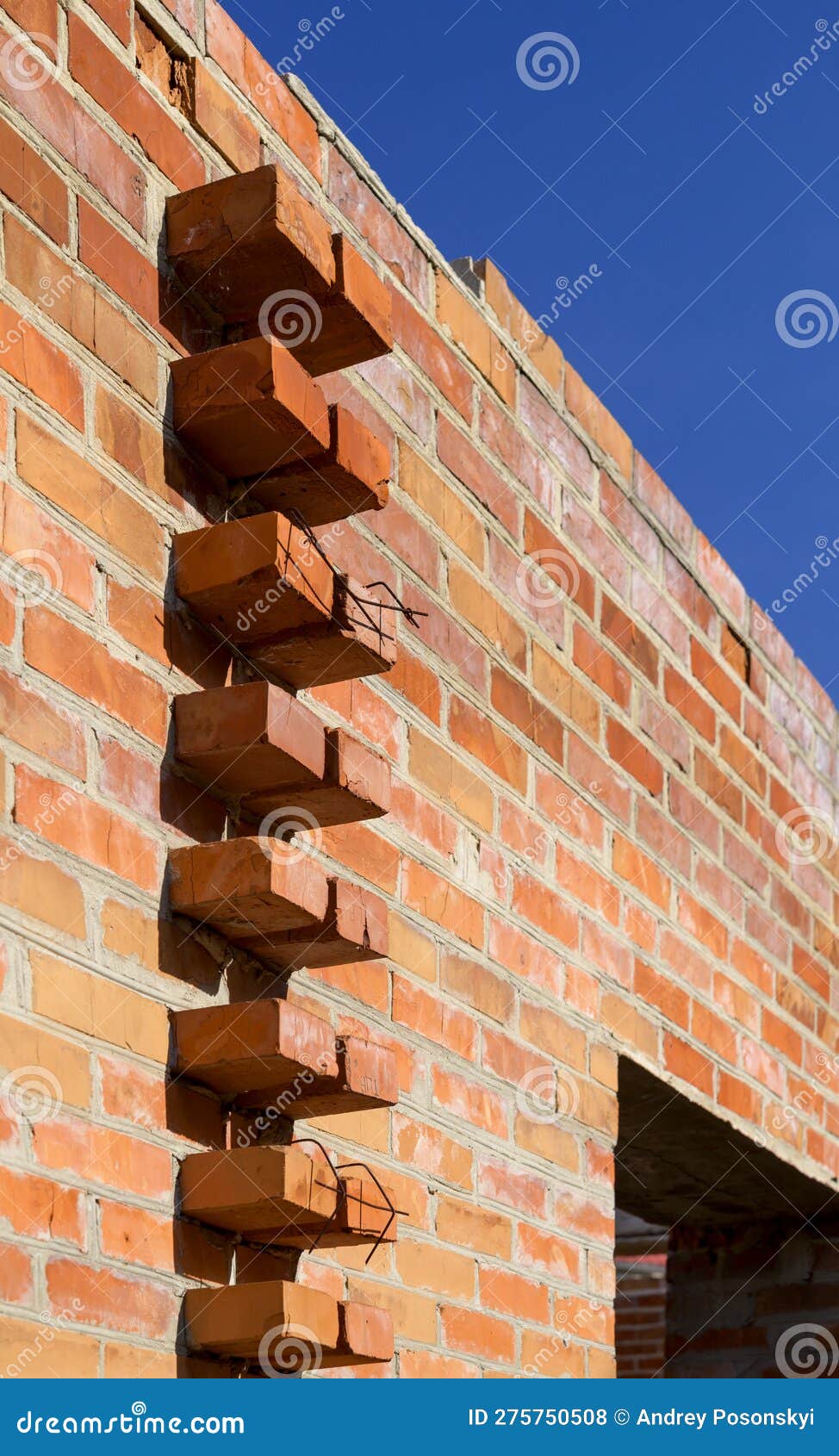 Brickwork Wall Made of the Bricks, Construction of a Building Stock ...