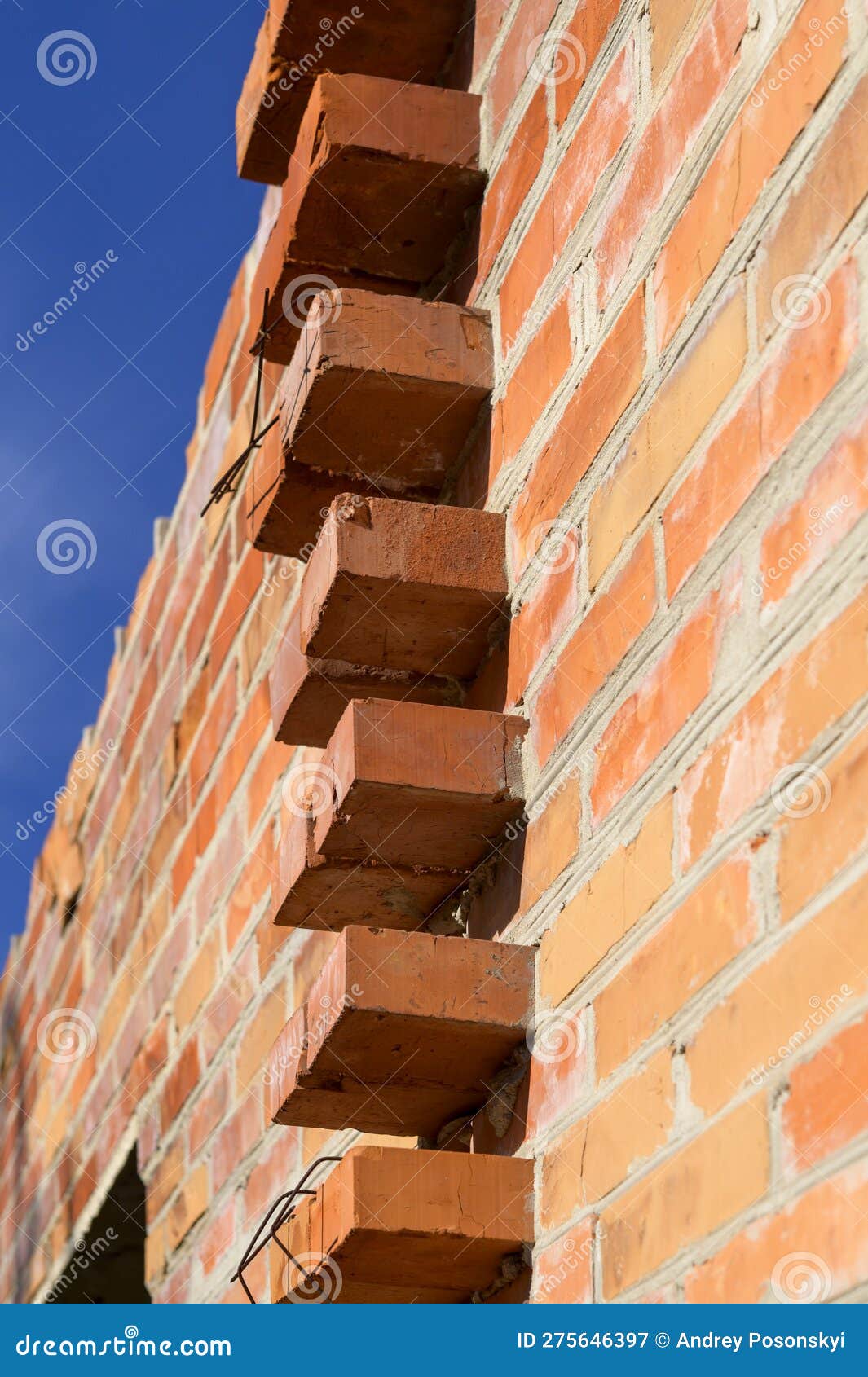 Brickwork Wall Made of the Bricks, Construction of a Building Stock ...