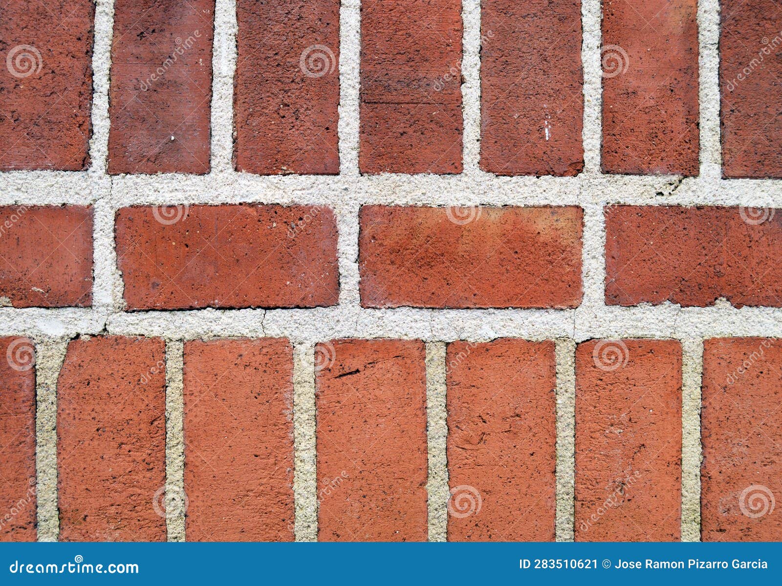 Brickwork Wall Seen from Above. Stock Image - Image of ceramic, mortar ...